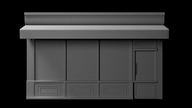 Restaurant shop front 3D model | CGTrader