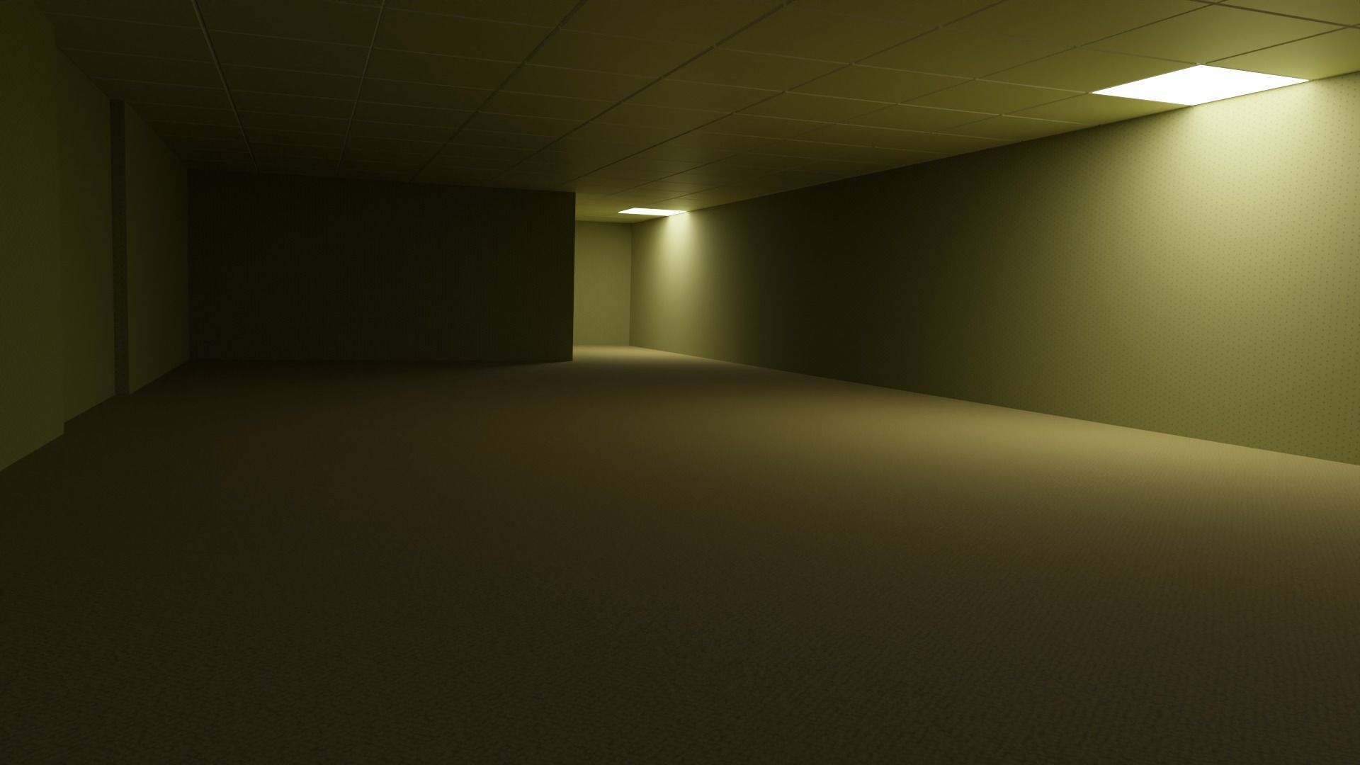 Backrooms level 0 free VR / AR / low-poly 3D model | CGTrader