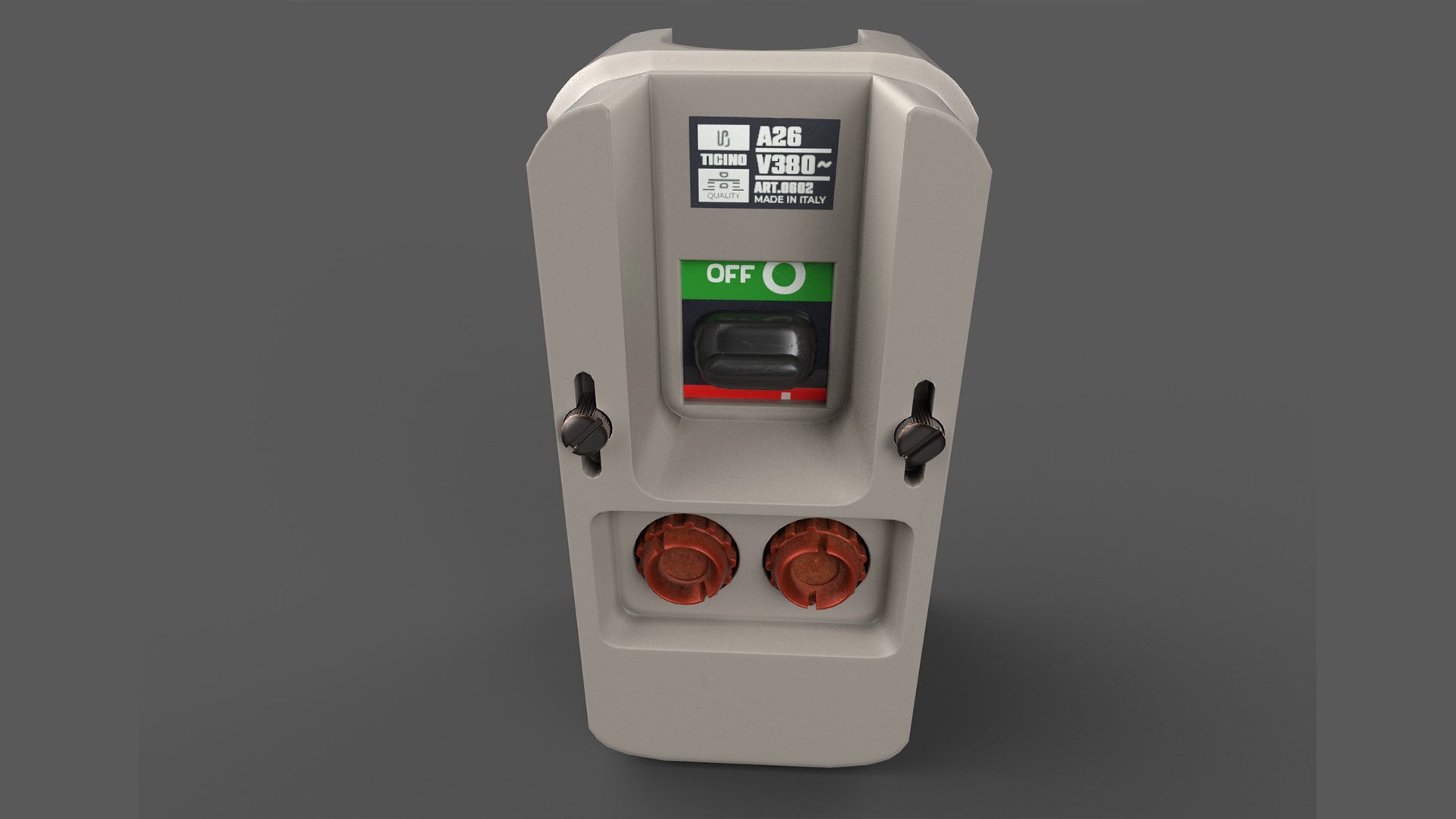 3D model Vintage safety switch with fuses VR / AR / low-poly | CGTrader