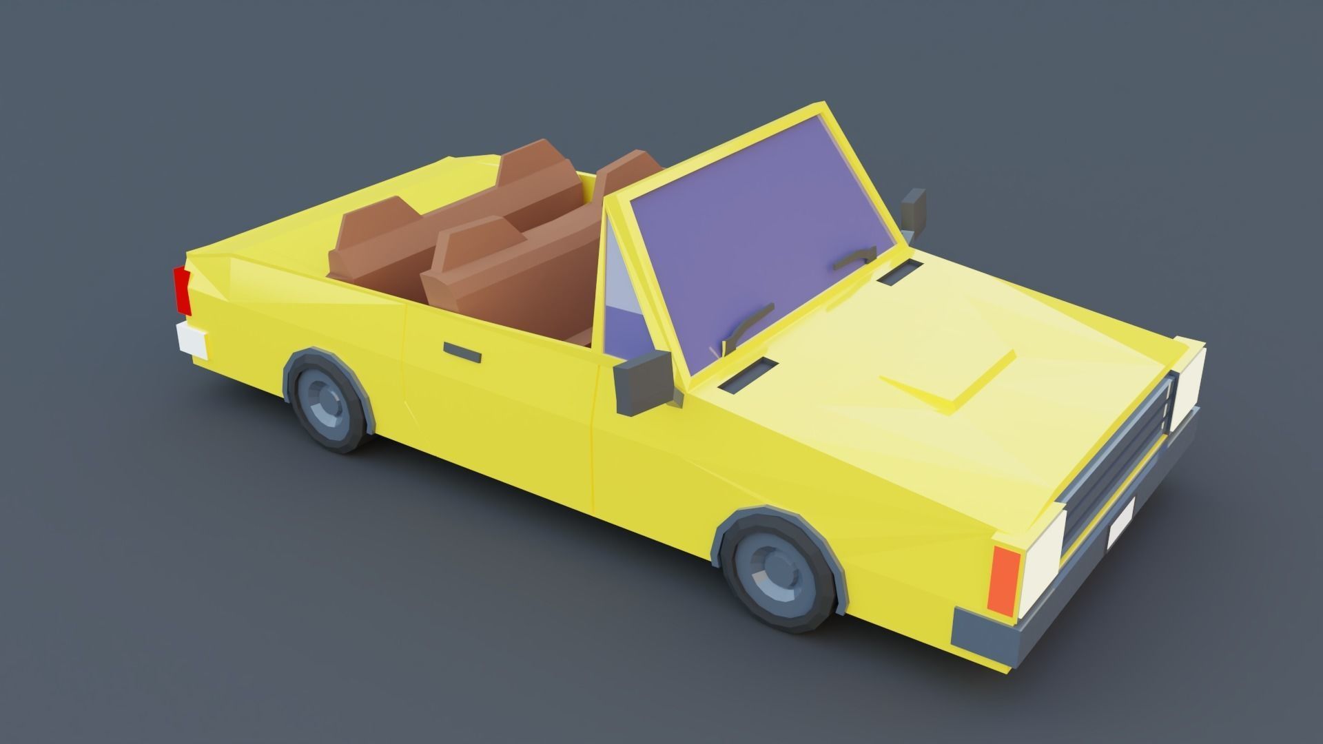 3D model Cartoon Low Poly Cars Pack VR / AR / low-poly | CGTrader