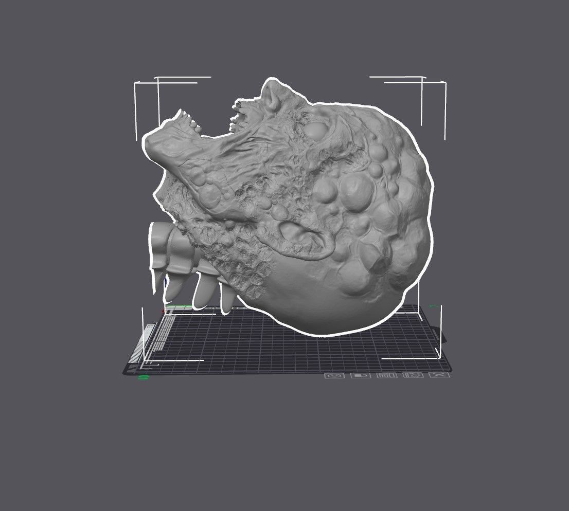Zombie Head Candy Bowl 3D model 3D printable | CGTrader
