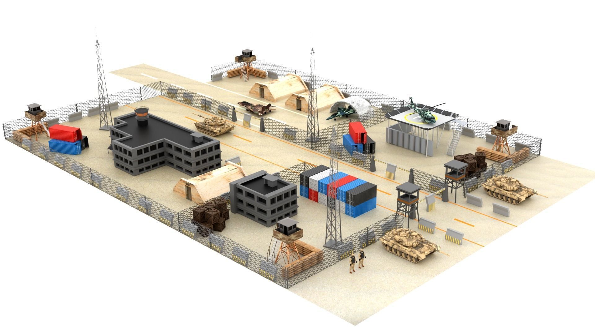 3D model Ireland Military Base VR / AR / low-poly | CGTrader