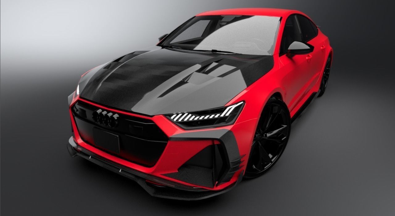 3D model Audi RS7 Keyvany Bodykit 2021 HQ Detail VR / AR / low-poly ...