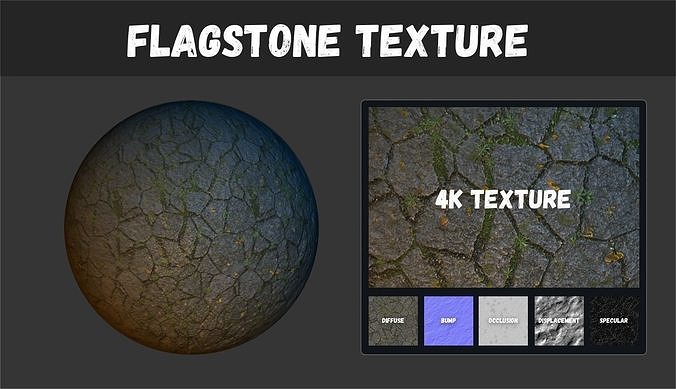Realistic Flagstone texture Texture | CGTrader