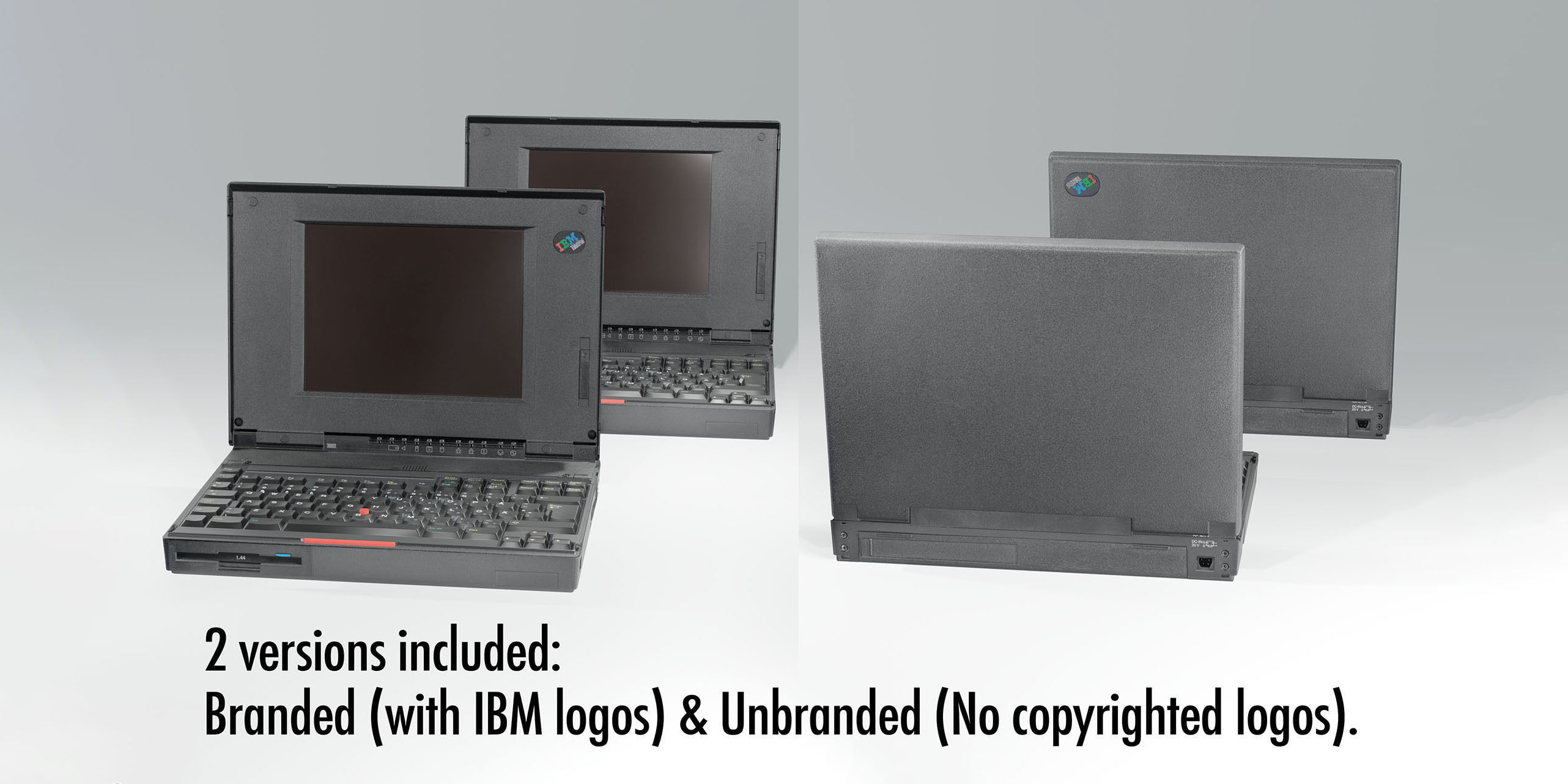90s Laptop IBM Thinkpad 360CE 3D model rigged | CGTrader