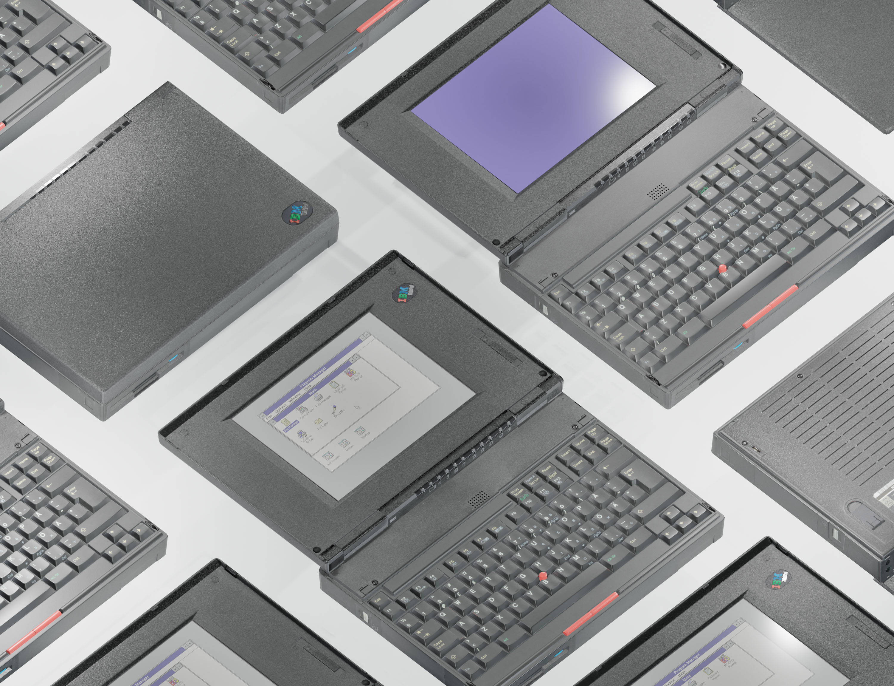 90s Laptop IBM Thinkpad 360CE 3D model rigged | CGTrader