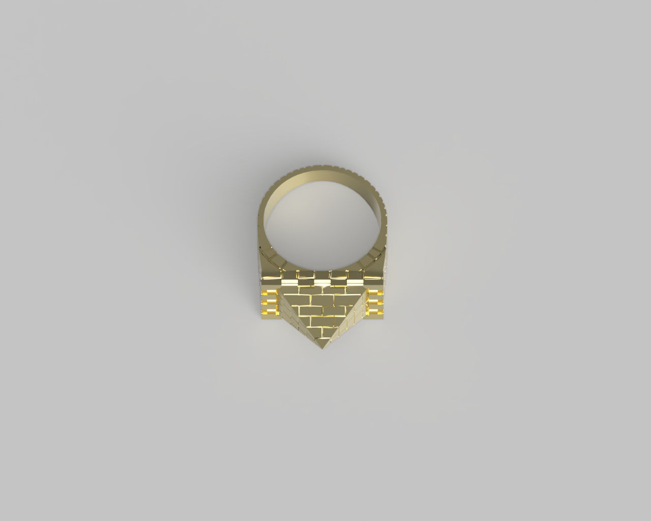 pyramid ring gold 3D model 3D printable | CGTrader