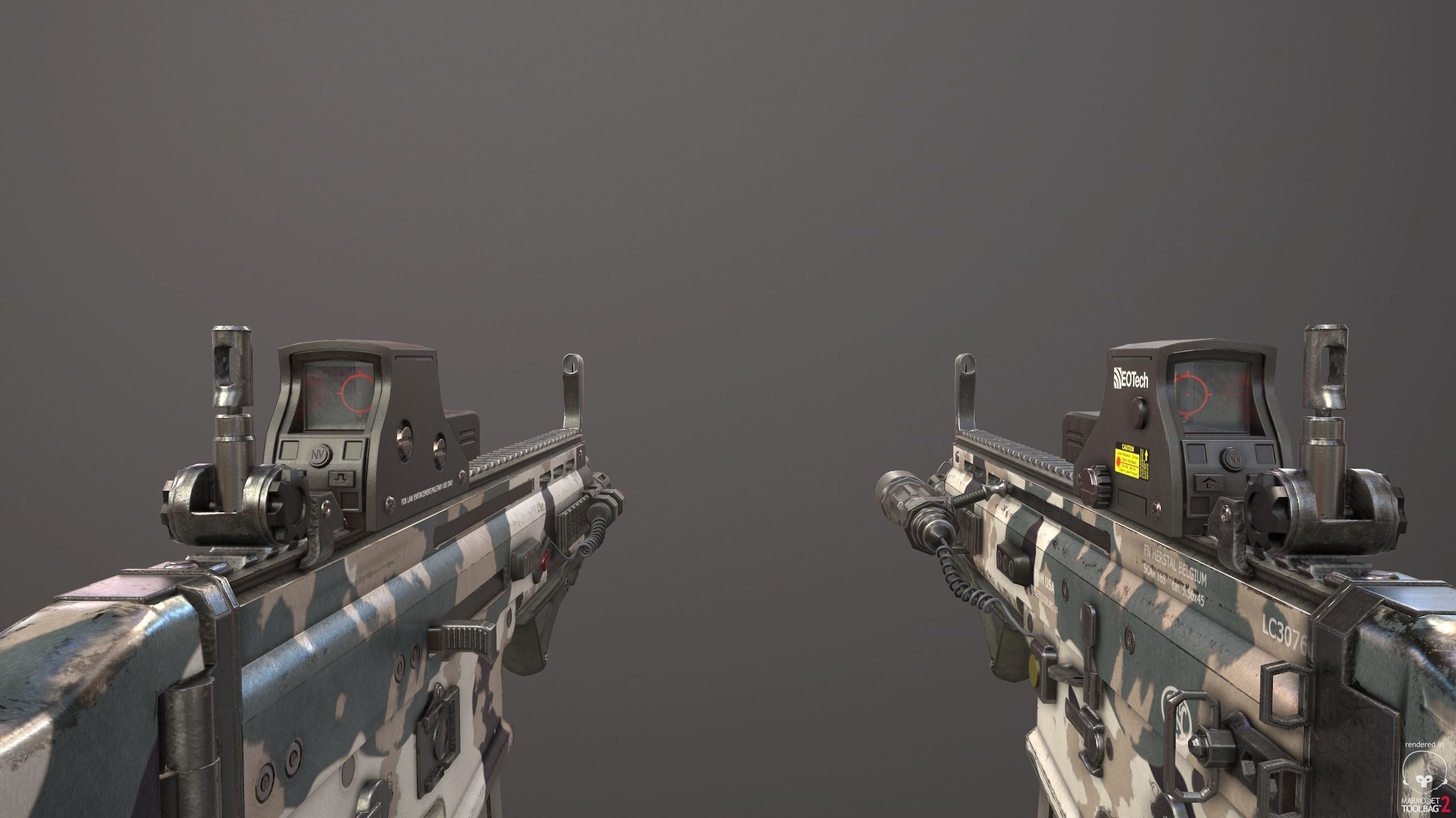 3D model FN SCAR L with attachments VR / AR / low-poly | CGTrader