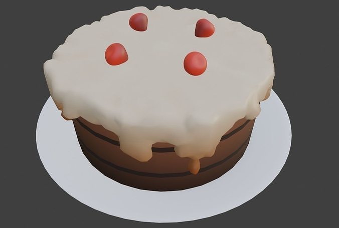 Cartoon Cake 3D model | CGTrader