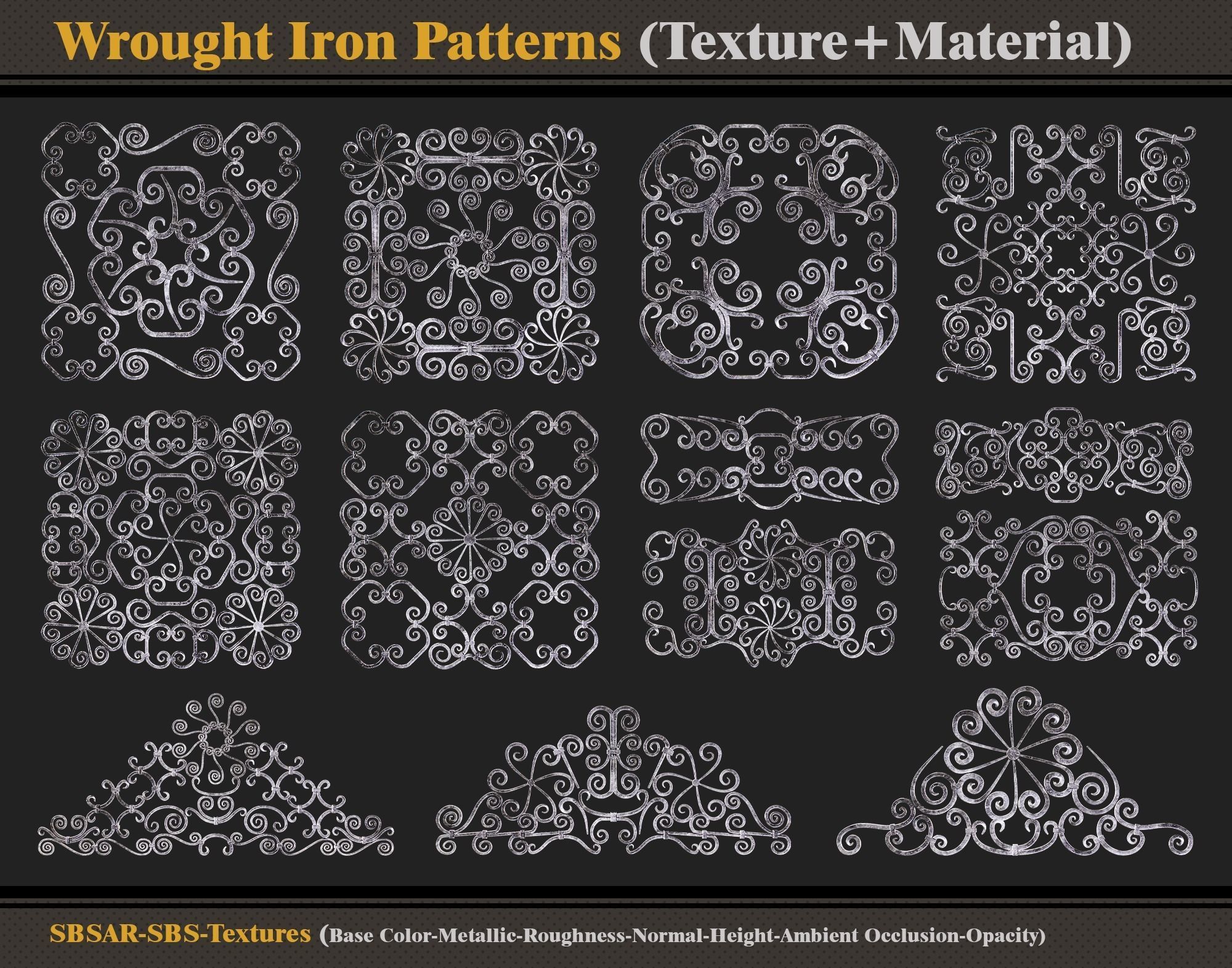 Wrought Iron Patterns -Textures and Materials- Texture | CGTrader
