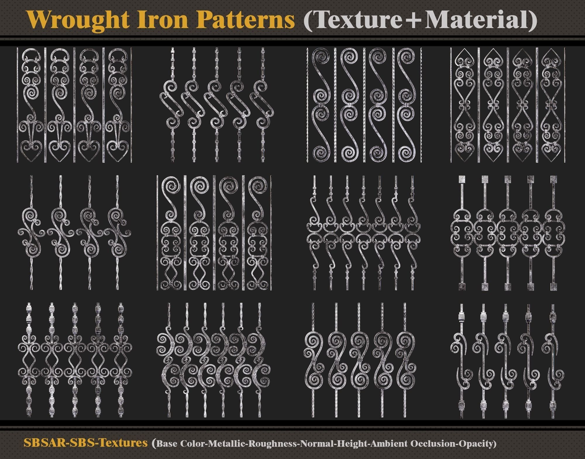 Wrought Iron Patterns -Textures and Materials- Texture | CGTrader