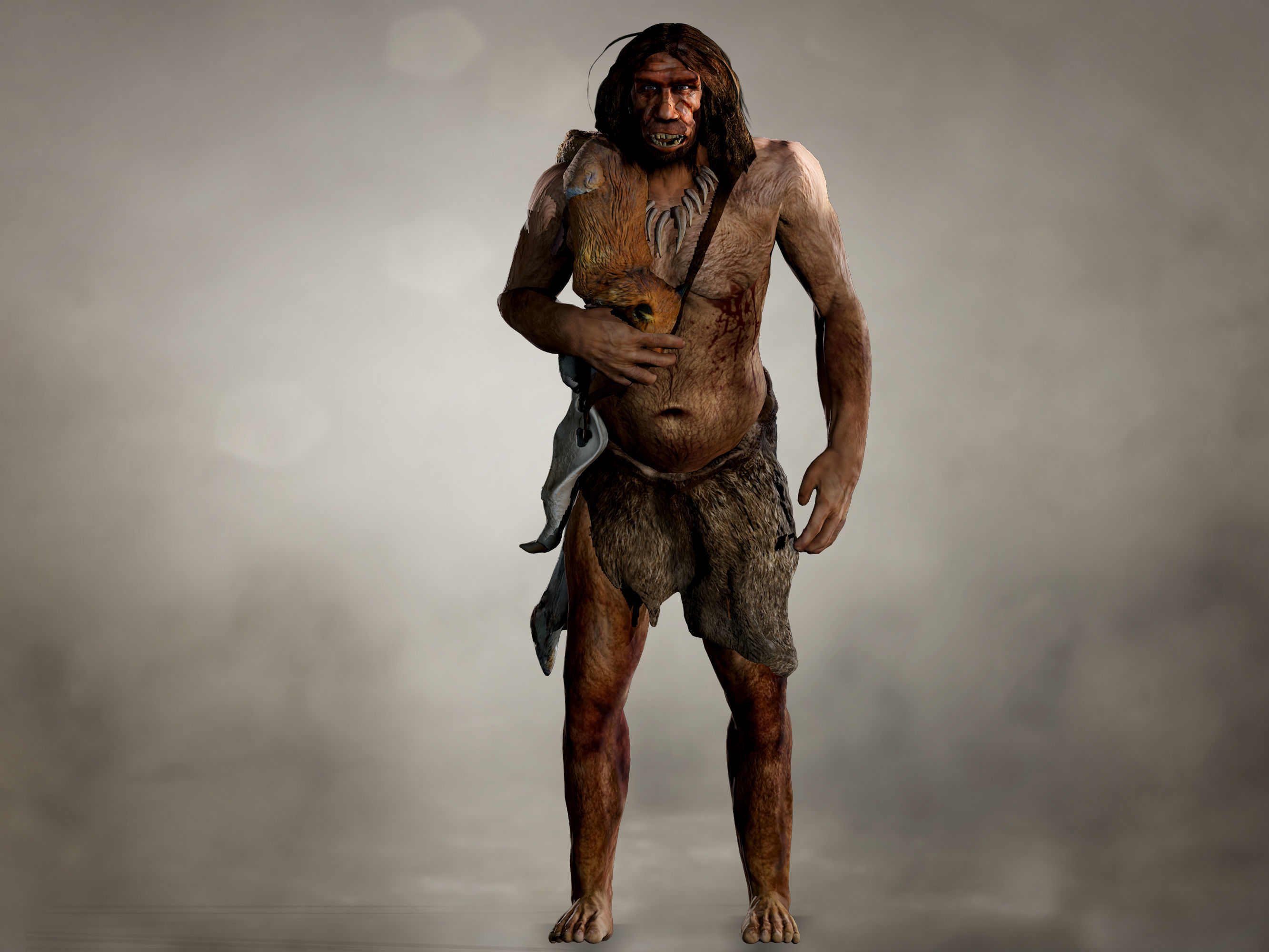 3D model Neanderthal VR / AR / low-poly rigged | CGTrader