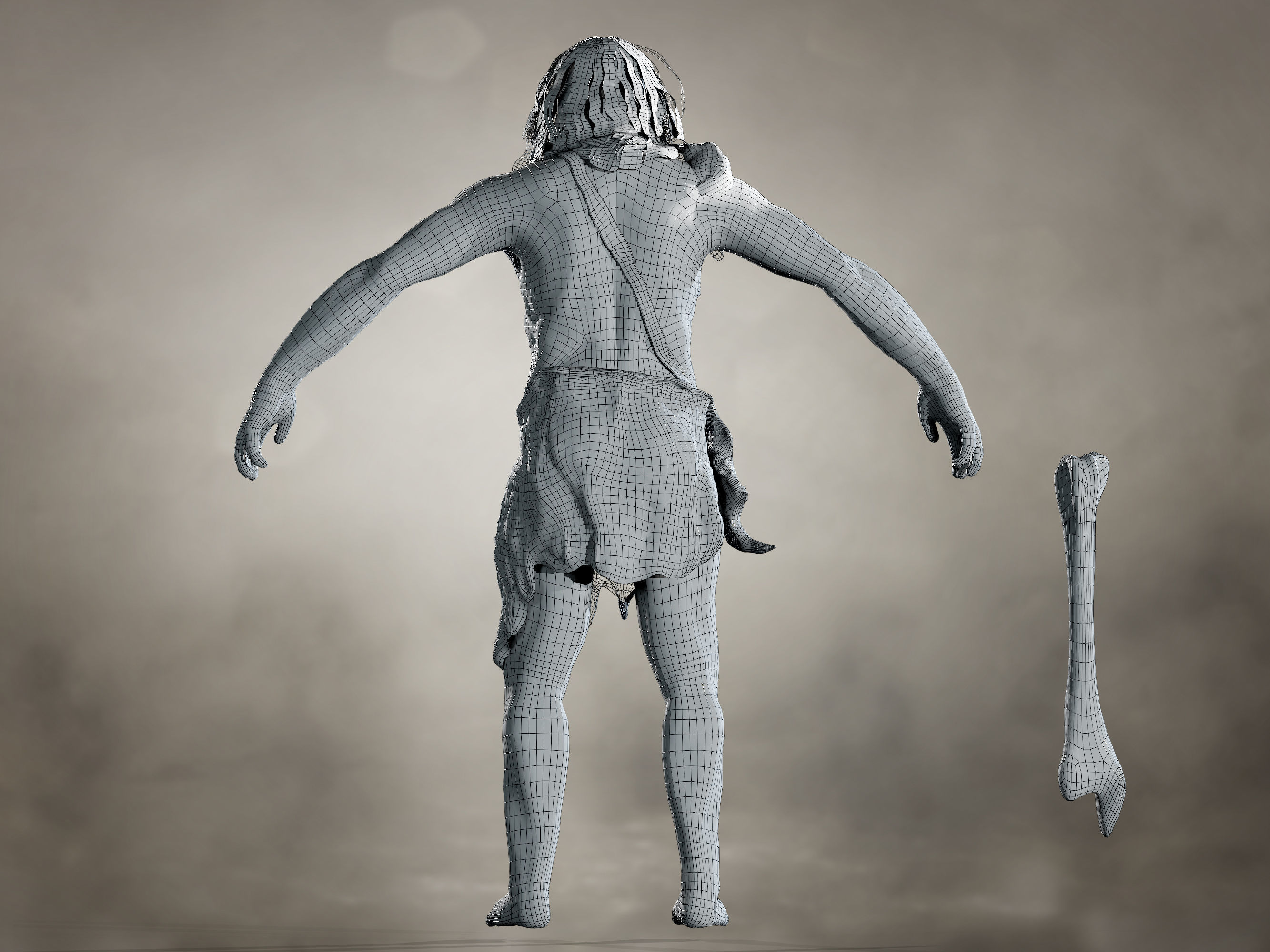 3D model Neanderthal VR / AR / low-poly rigged | CGTrader