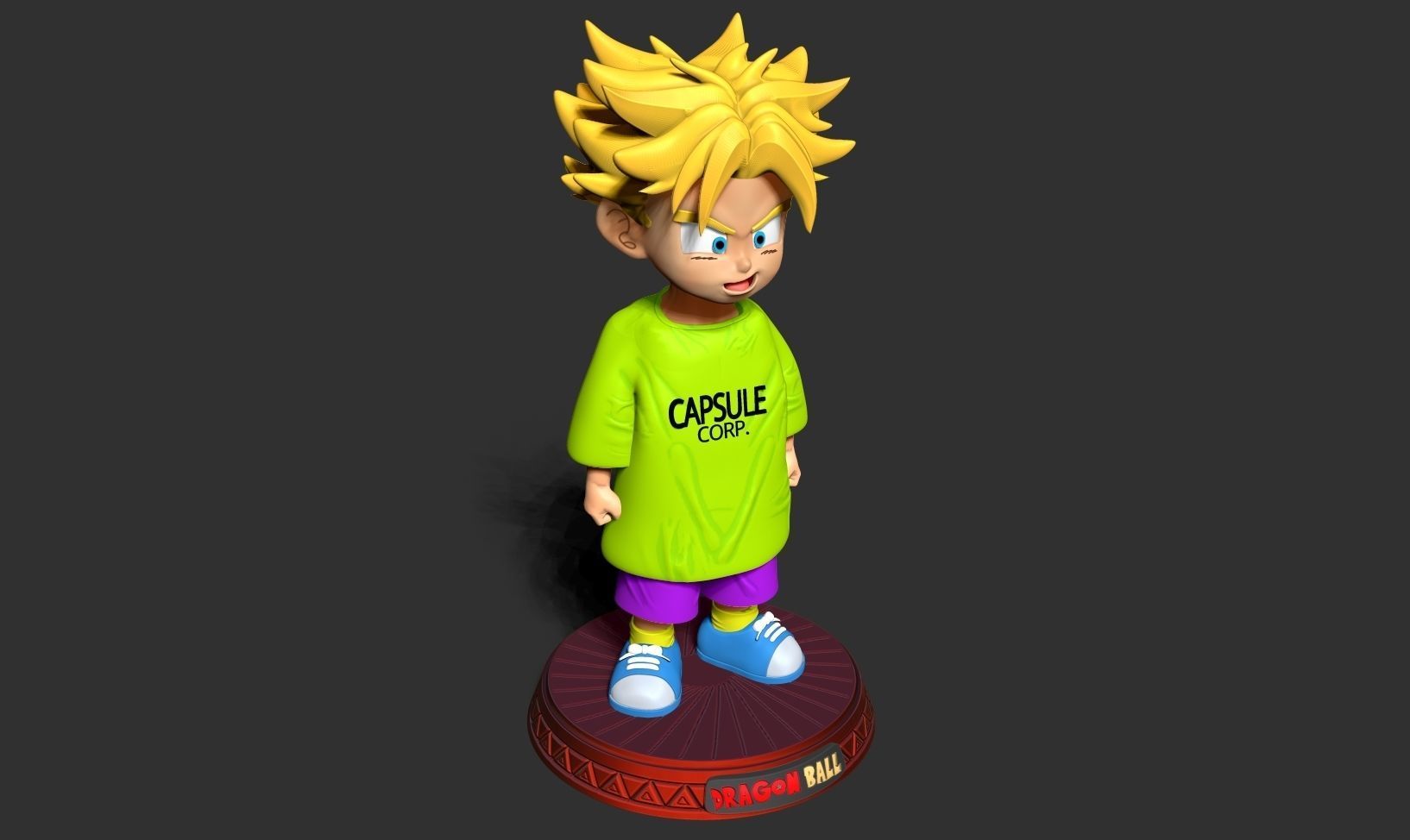 Kid Trunks - Dragon Ball 3D model 3D printable | CGTrader
