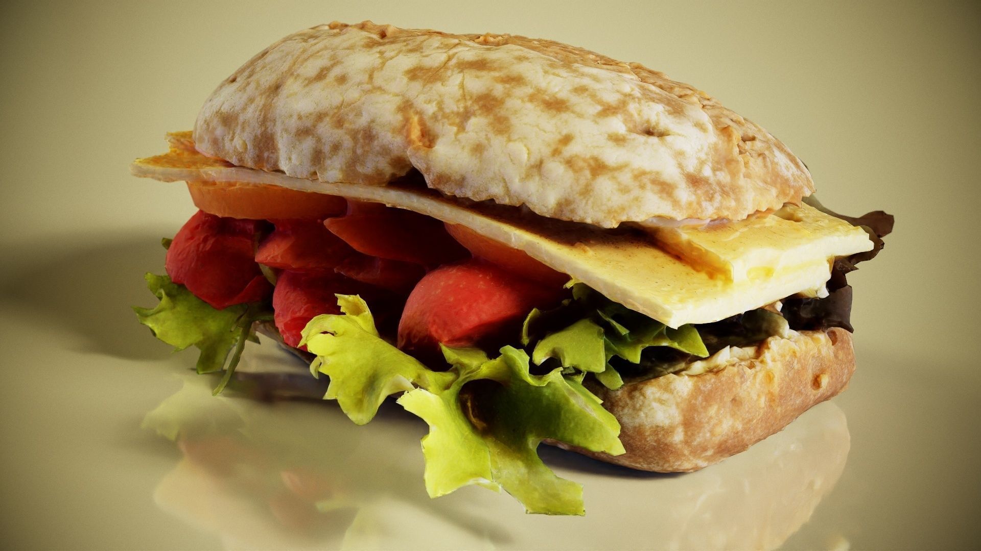 3D model Cheese Sandwich VR / AR / low-poly | CGTrader