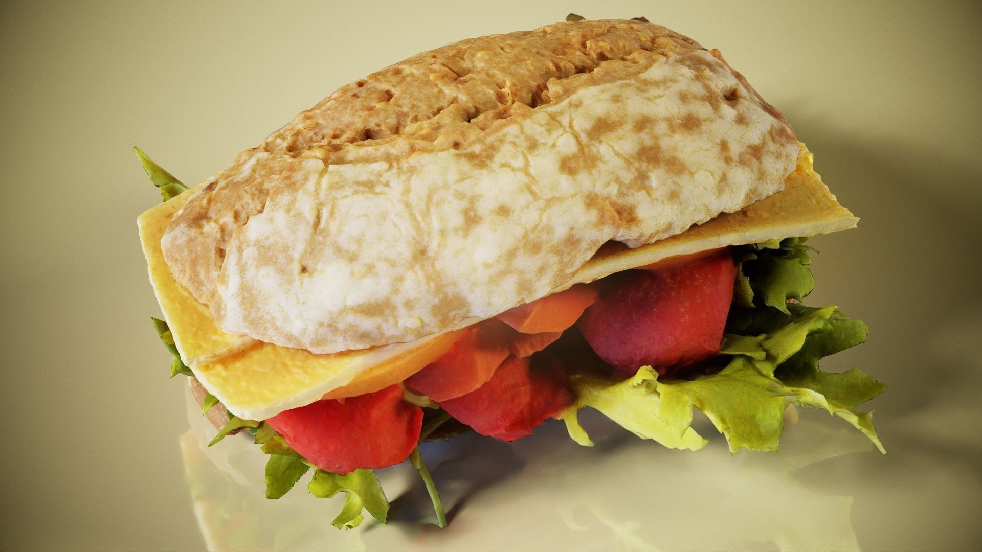 3D model Cheese Sandwich VR / AR / low-poly | CGTrader