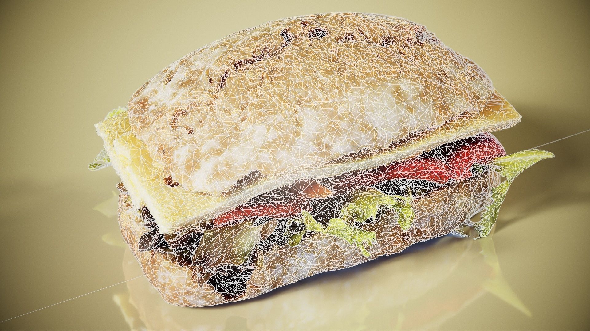 3D model Cheese Sandwich VR / AR / low-poly | CGTrader