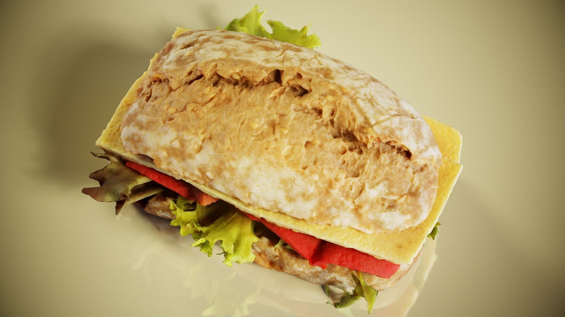 3D model Cheese Sandwich VR / AR / low-poly | CGTrader