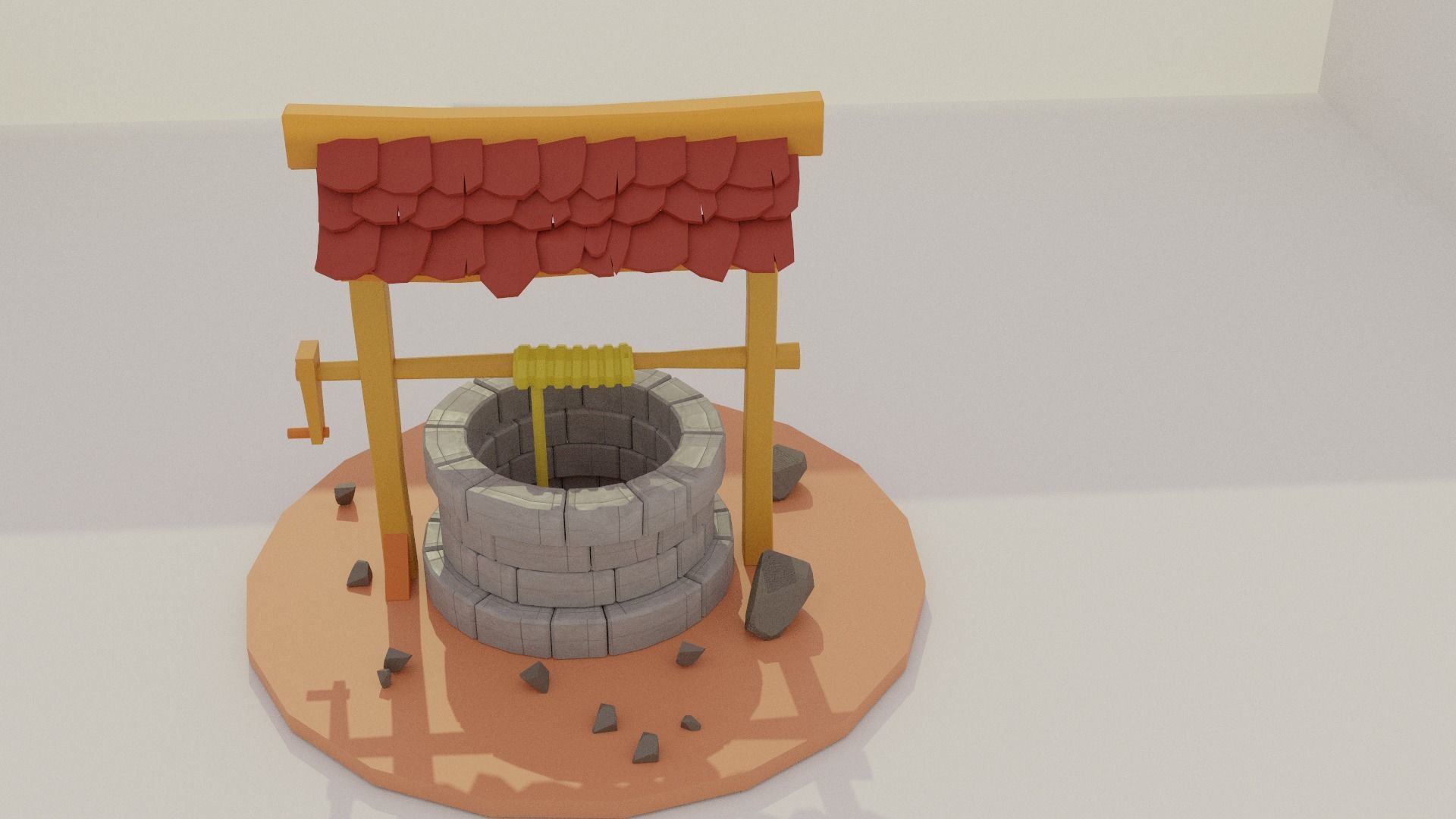 3D model Low Poly Well - Simple Well - Blender Well - Well Modelling VR ...