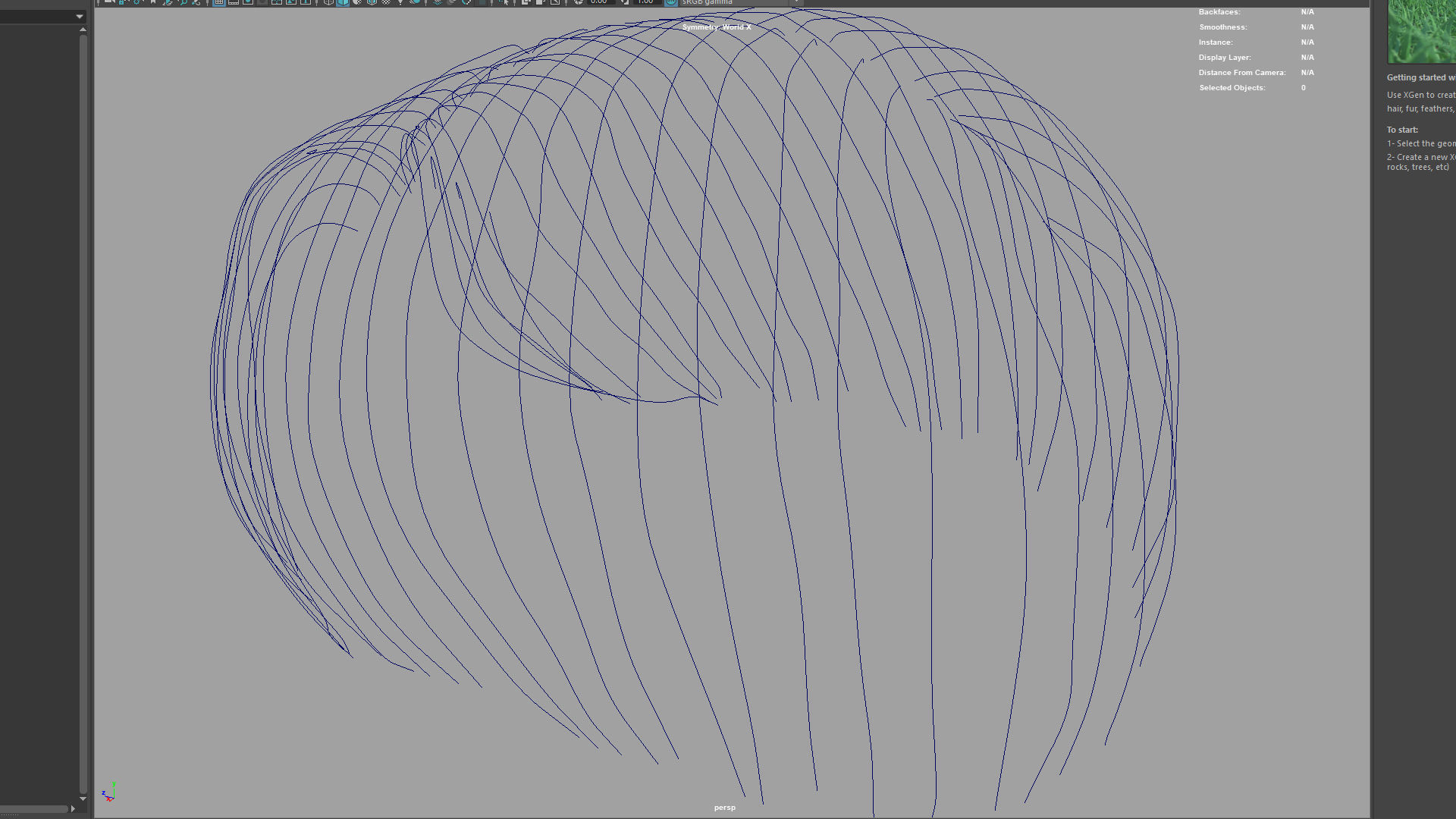 Hair curve Maya free 3D model | CGTrader