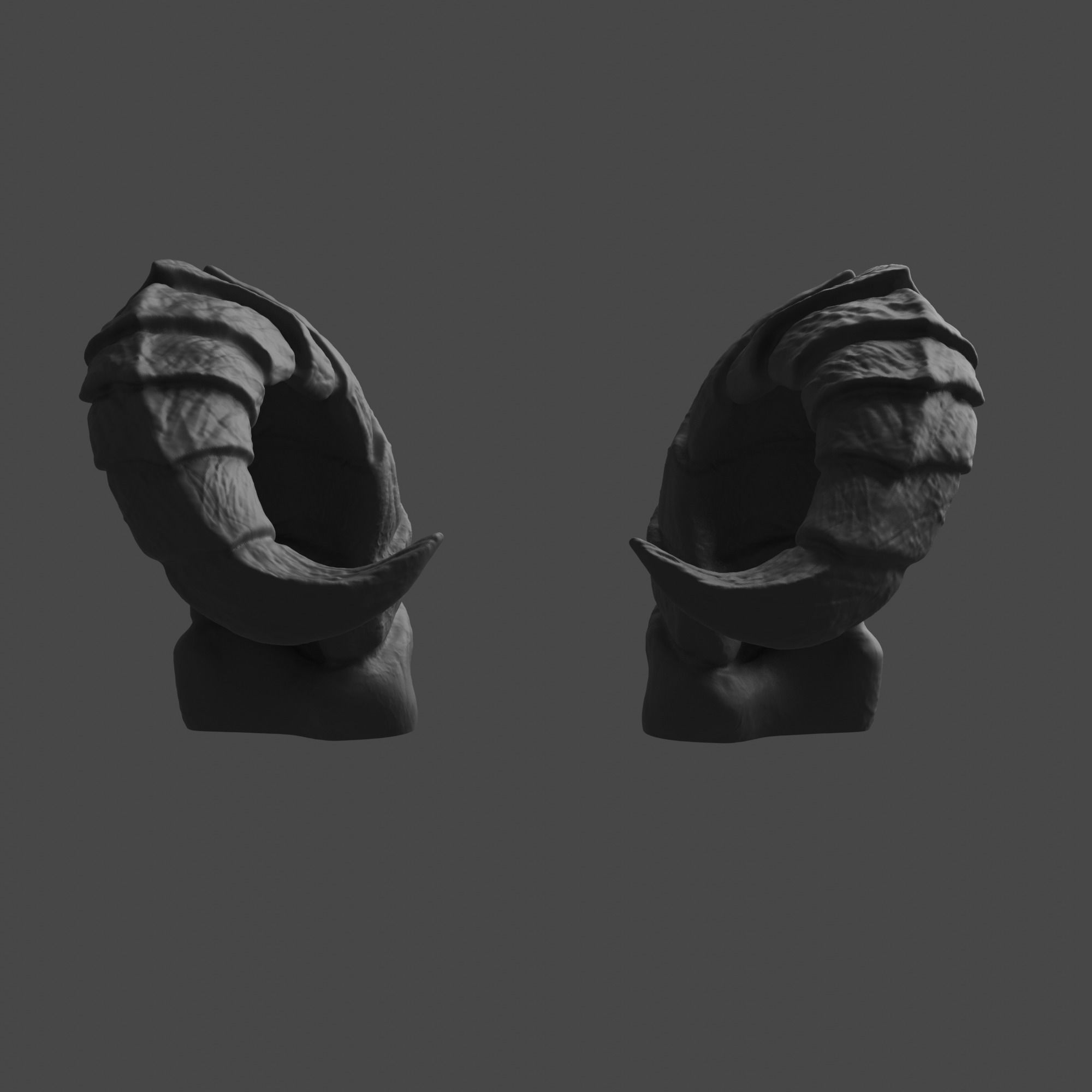 Devil Dragon Horns 3D model 3D printable | CGTrader