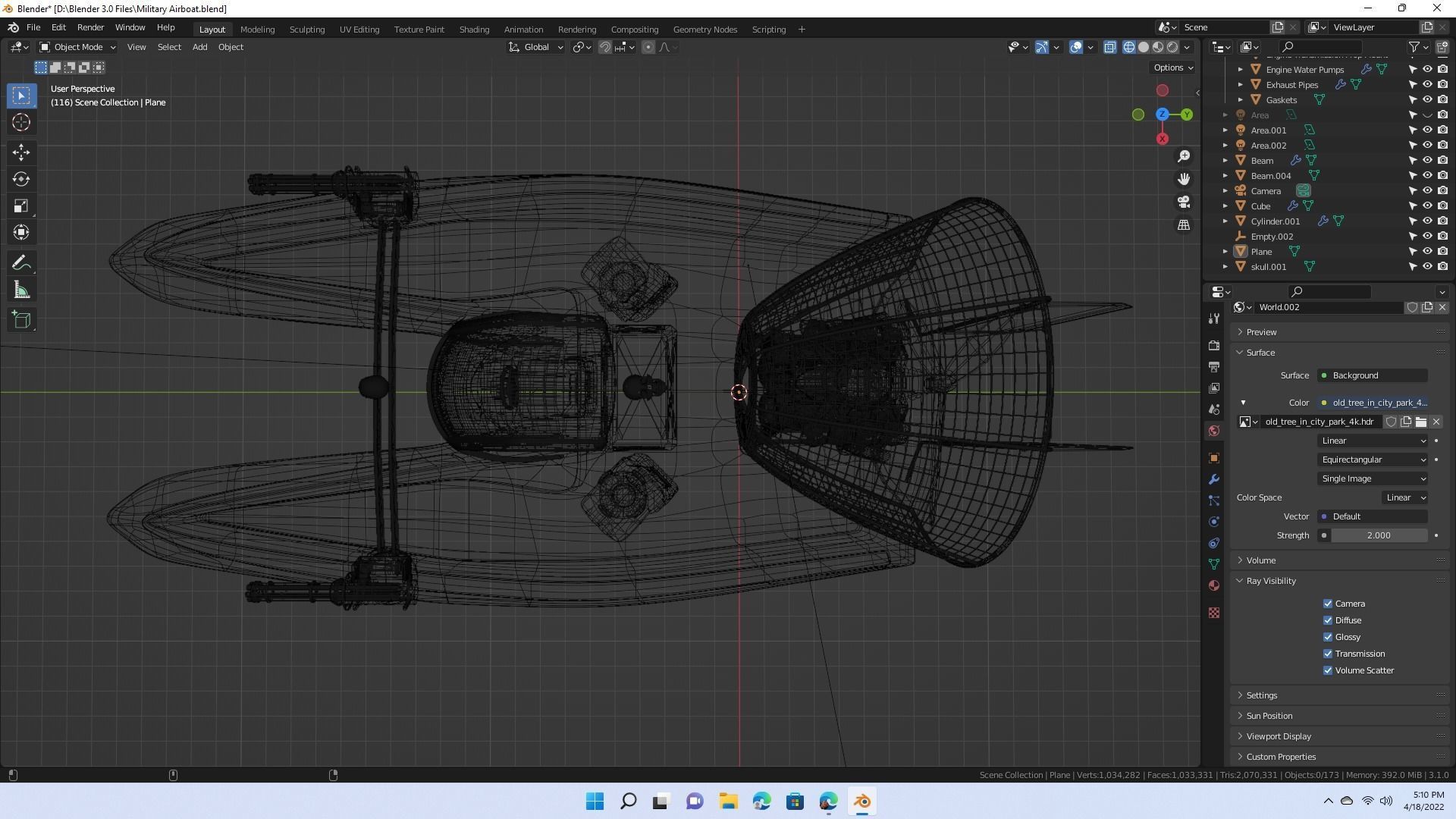 Futuristic Military Airboat 3D model | CGTrader