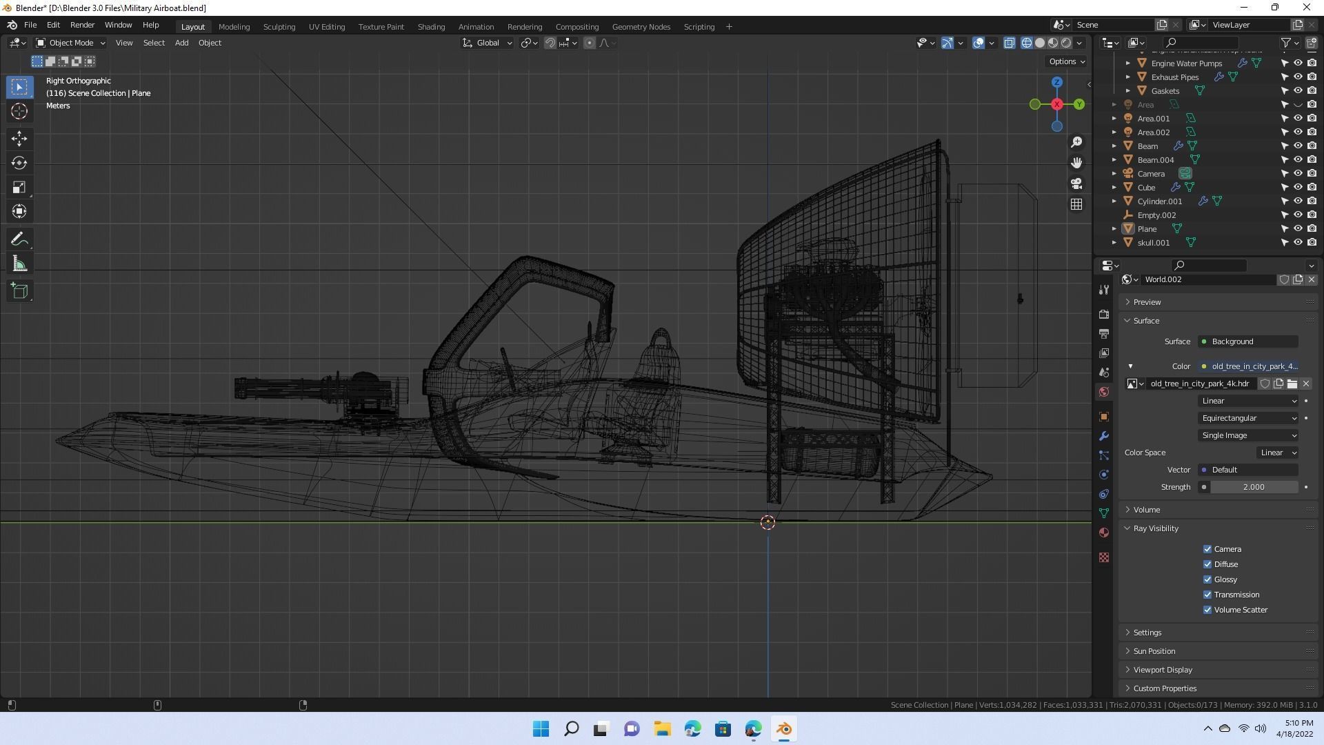 Futuristic Military Airboat 3D model | CGTrader