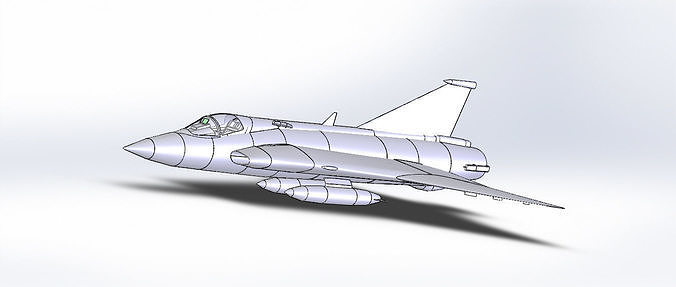 SAAB J-35 Draken free 3D model | CGTrader