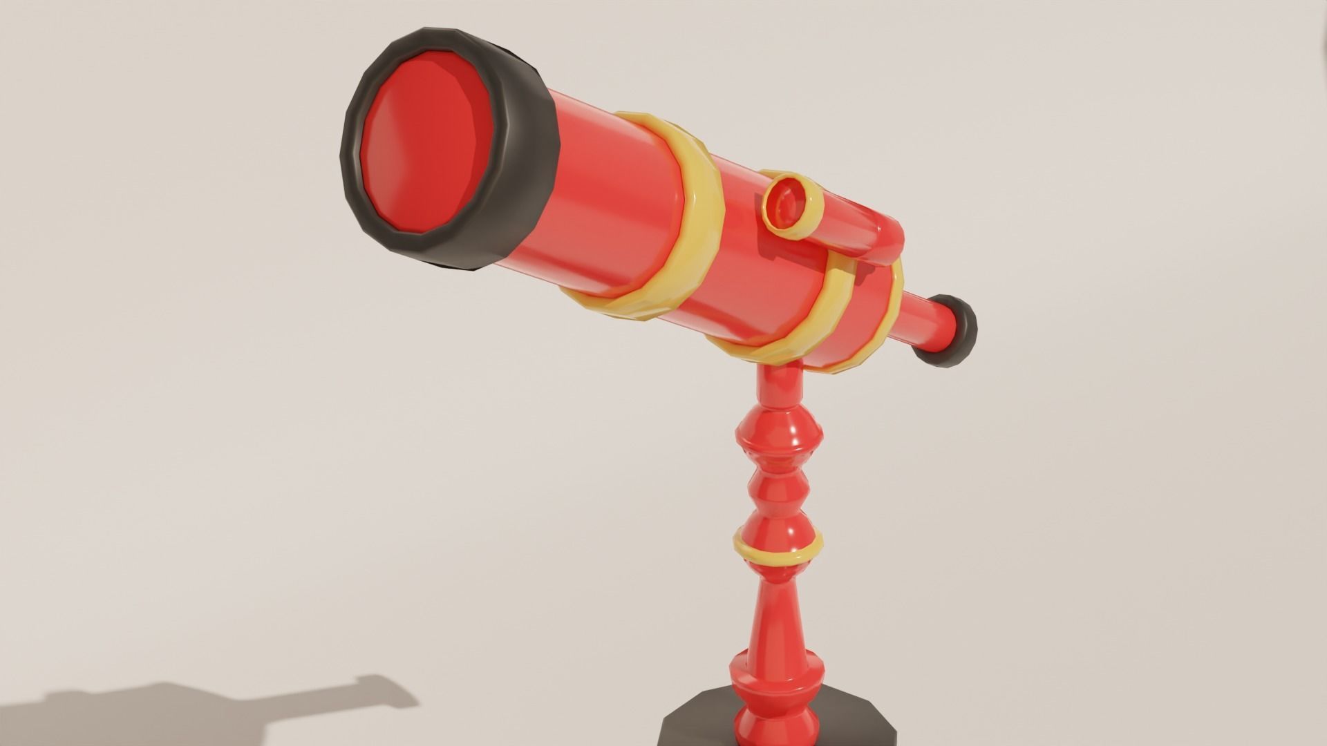 3D model Low poly stylized telescope VR / AR / low-poly | CGTrader