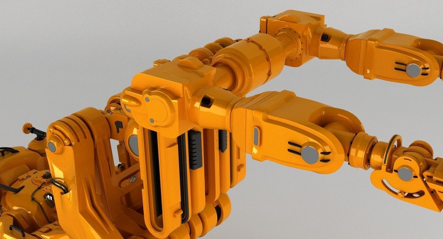 Robot Arm Rigged 3D model rigged | CGTrader