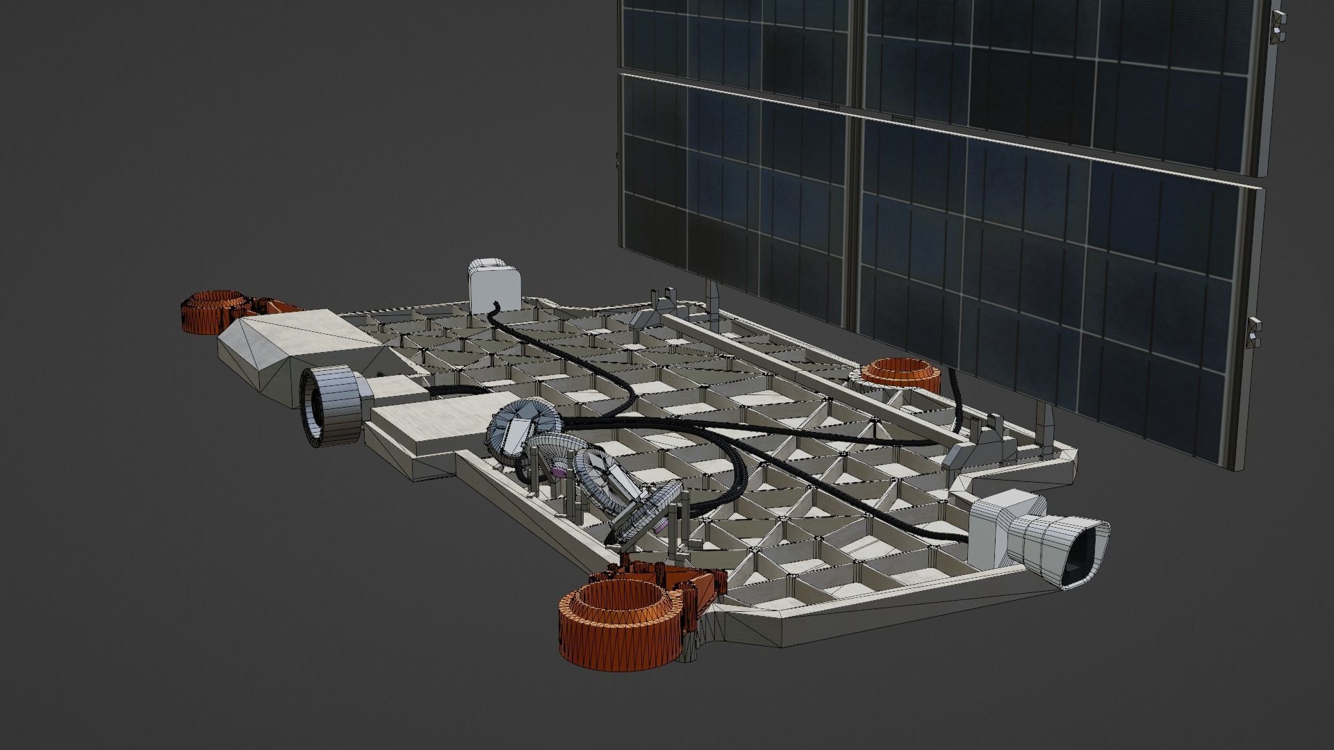 SpaceX Starlink Satellite free VR / AR / low-poly 3D model animated ...