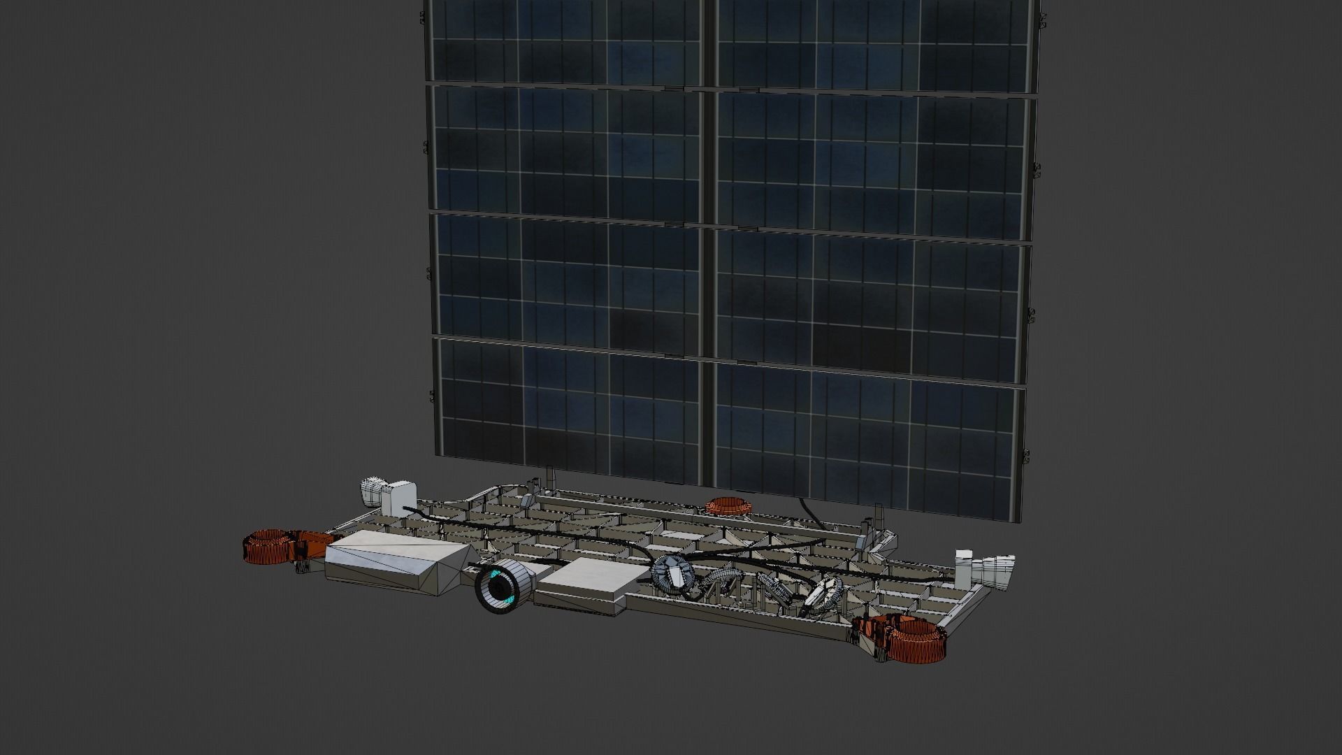 SpaceX Starlink Satellite free VR / AR / low-poly 3D model animated ...