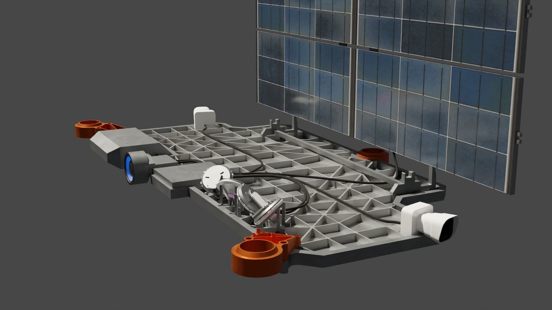 SpaceX Starlink Satellite free VR / AR / low-poly 3D model animated ...