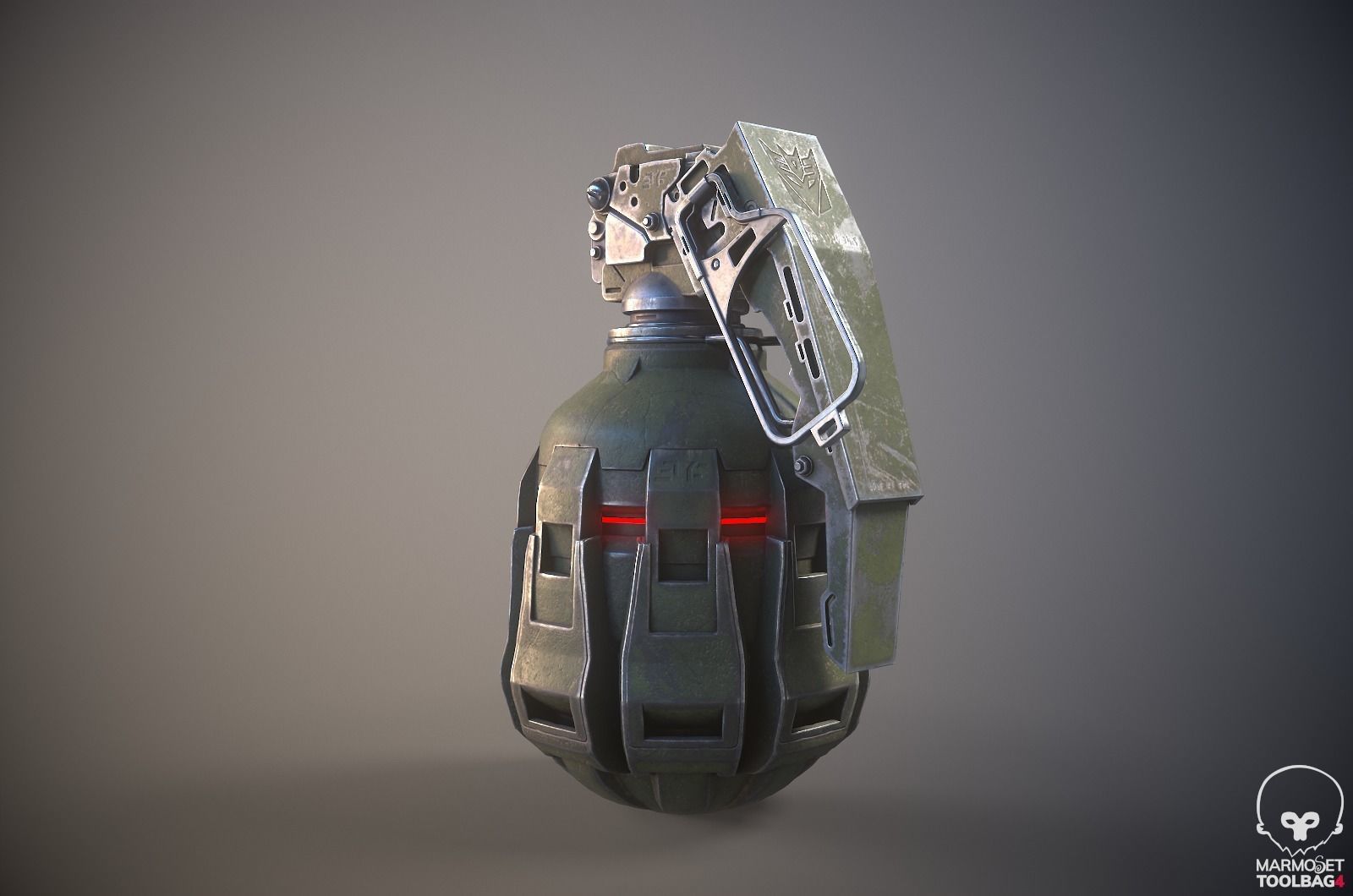 3D model Sci-Fi grenade Transformers Decepticon VR / AR / low-poly ...