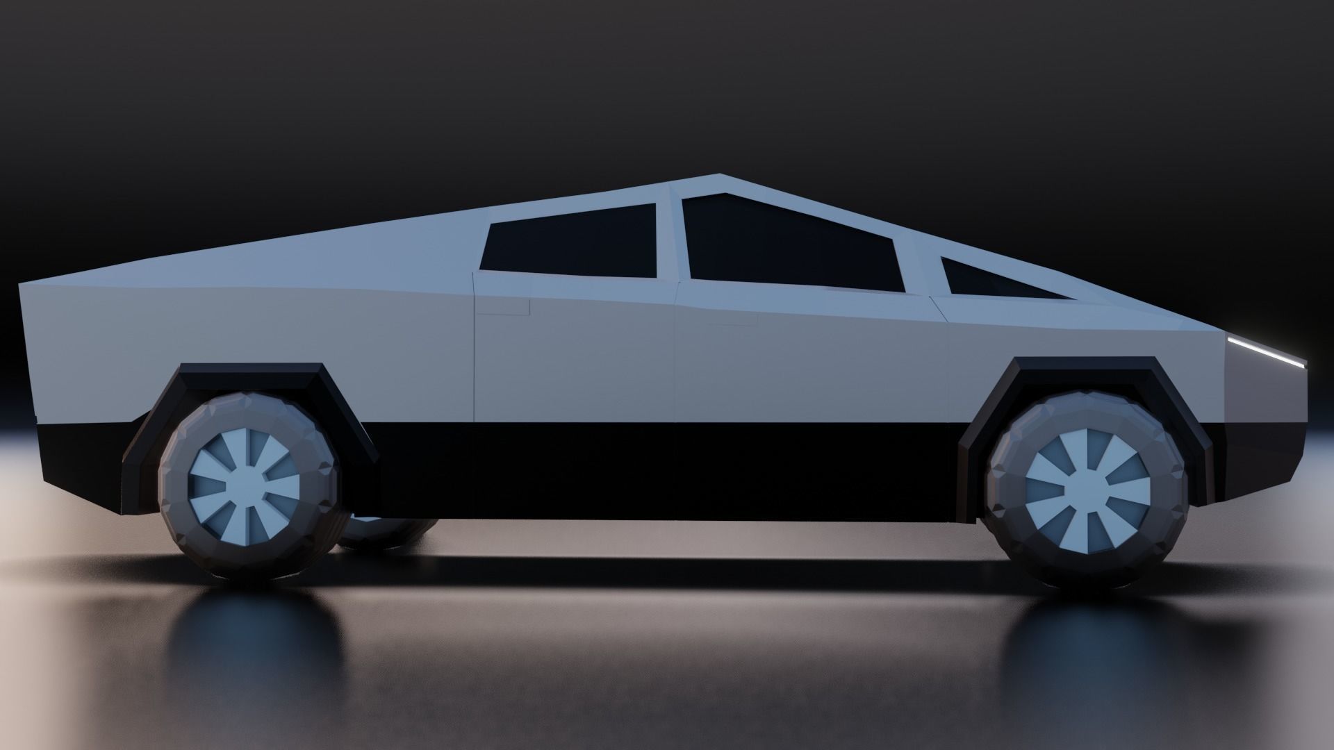 3D model Cybertruck low poly car VR / AR / low-poly | CGTrader