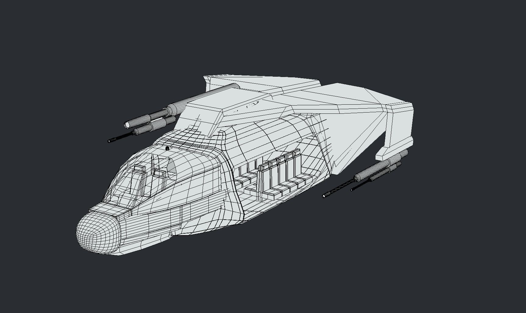 Futuristic Sci-Fi AirForce Helicopter Space Ship 3D model | CGTrader