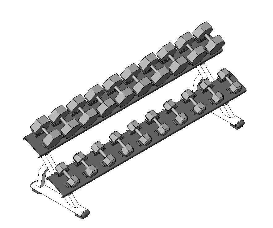 Dumbell rack Revit Family 3D model | CGTrader