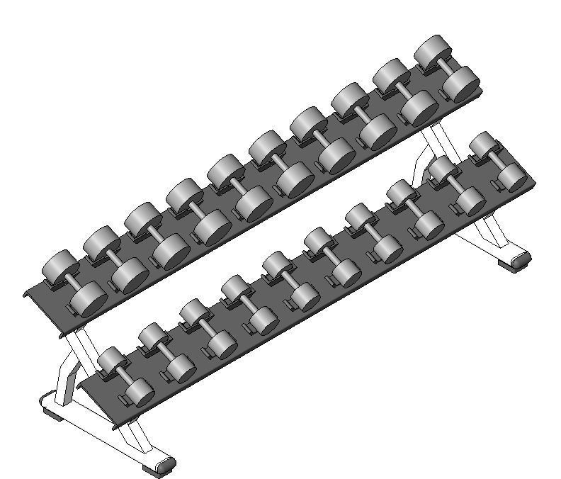 Dumbell rack Revit Family 3D model | CGTrader
