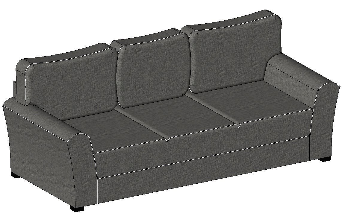 Realistic Sofa Revit Family 3D model | CGTrader