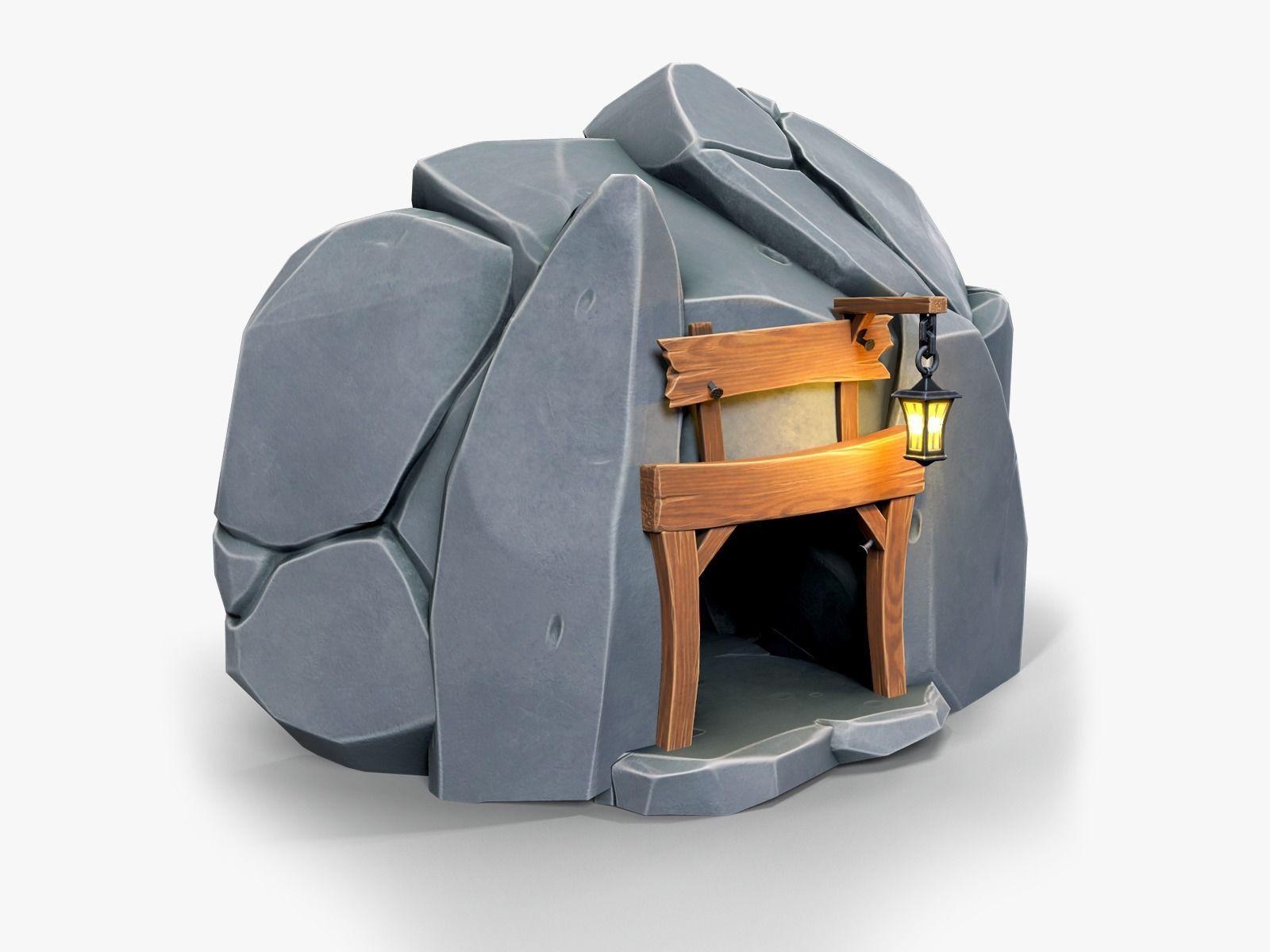 3D model Stylized mine entrance VR / AR / low-poly | CGTrader