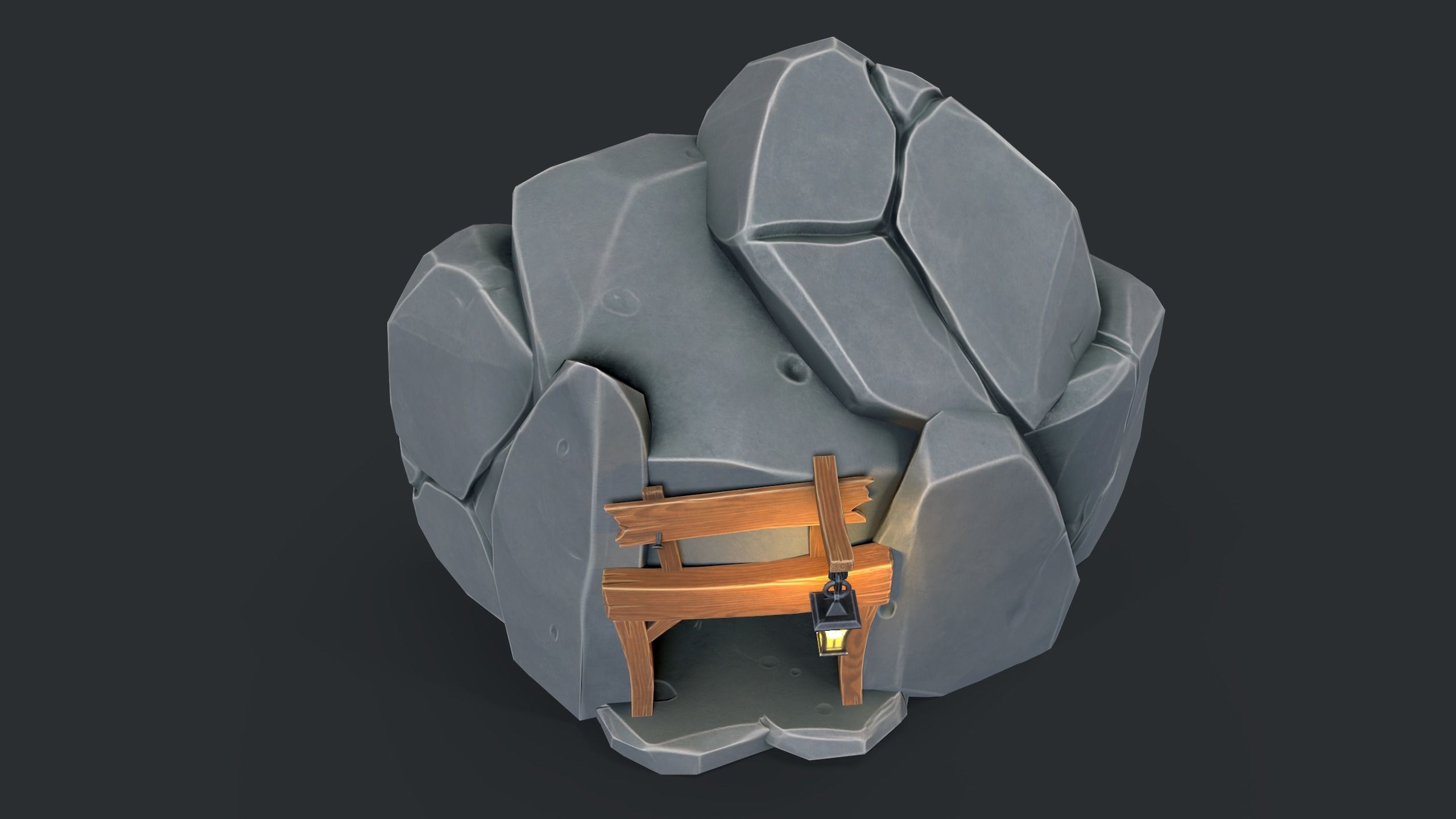3D model Stylized mine entrance VR / AR / low-poly | CGTrader