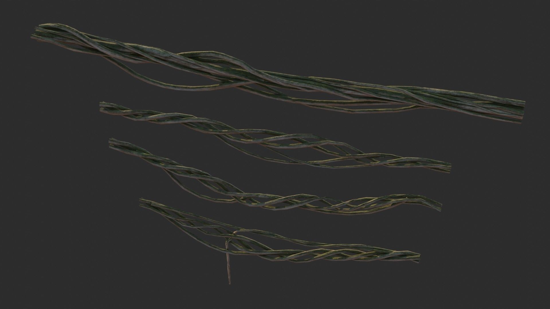 3D model Root braided Vines Set VR / AR / low-poly | CGTrader