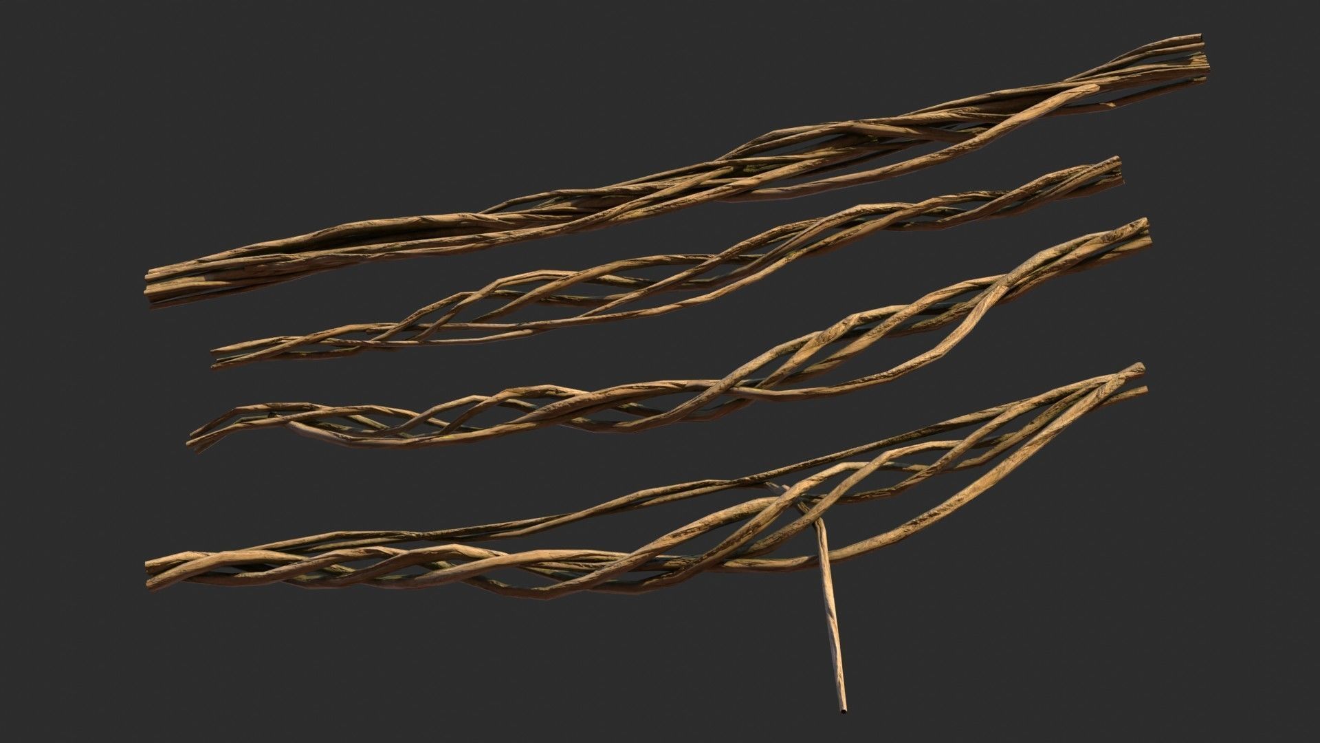 3D model Root braided Vines Set VR / AR / low-poly | CGTrader