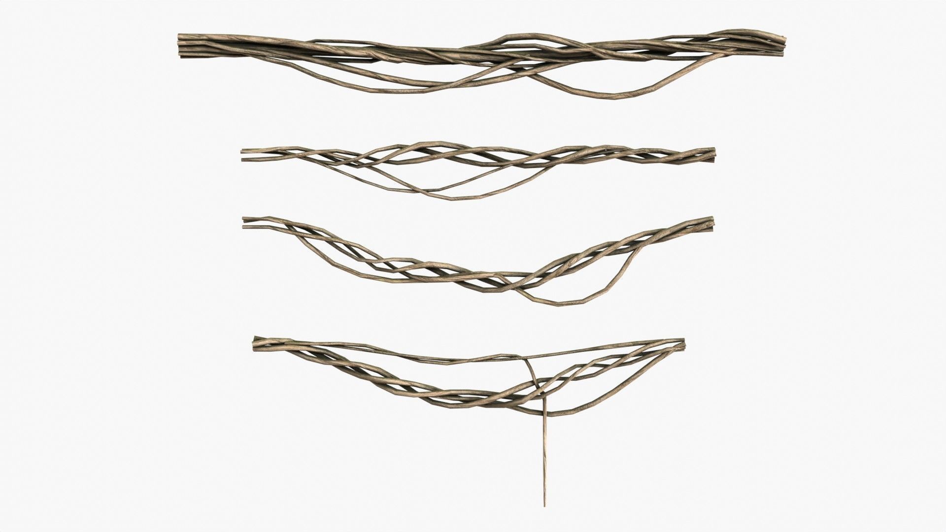 3D model Root braided Vines Set VR / AR / low-poly | CGTrader