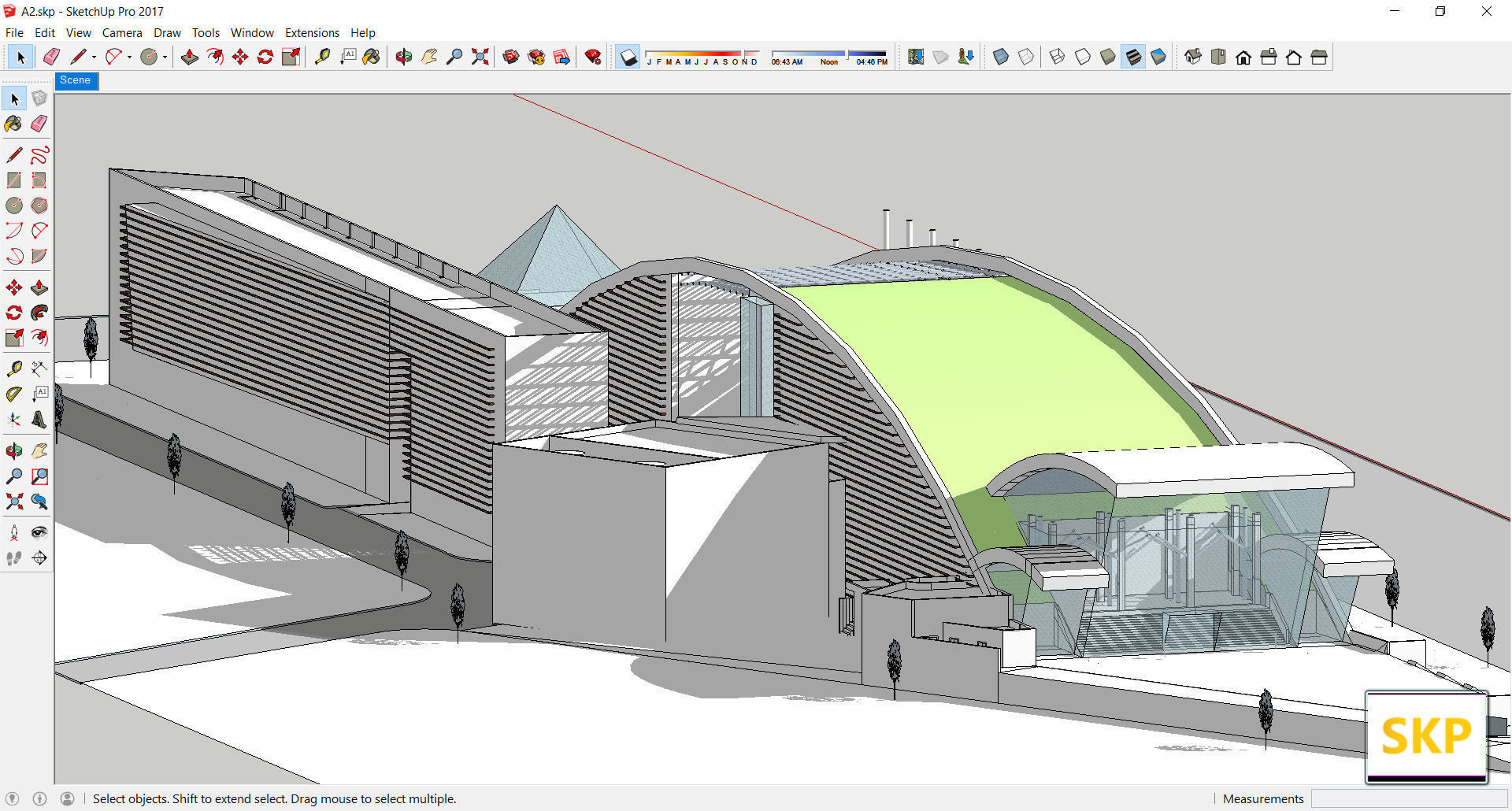Sketchup Cultral Center A2 3D model | CGTrader