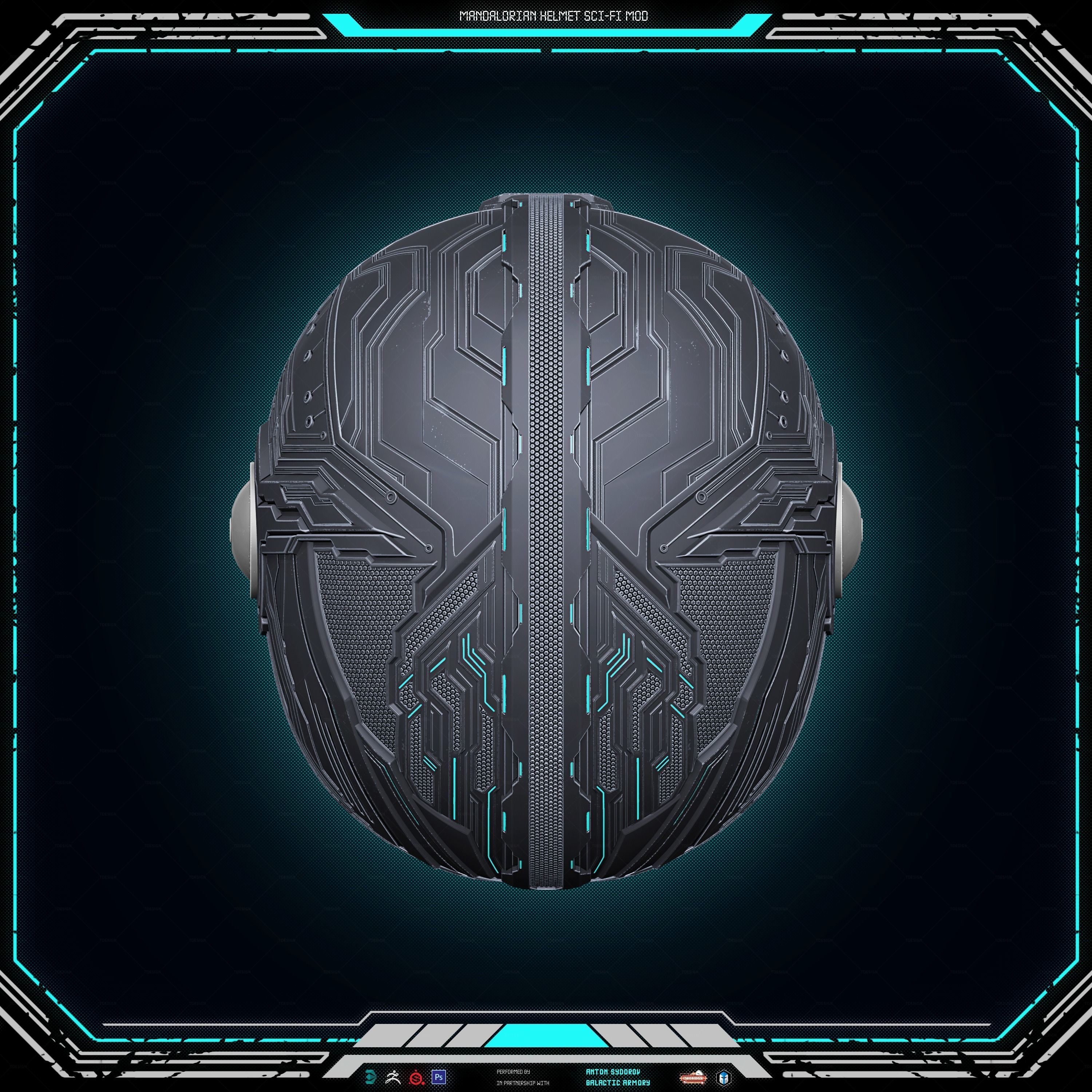 Techno Mando Helmet 3D model 3D printable | CGTrader