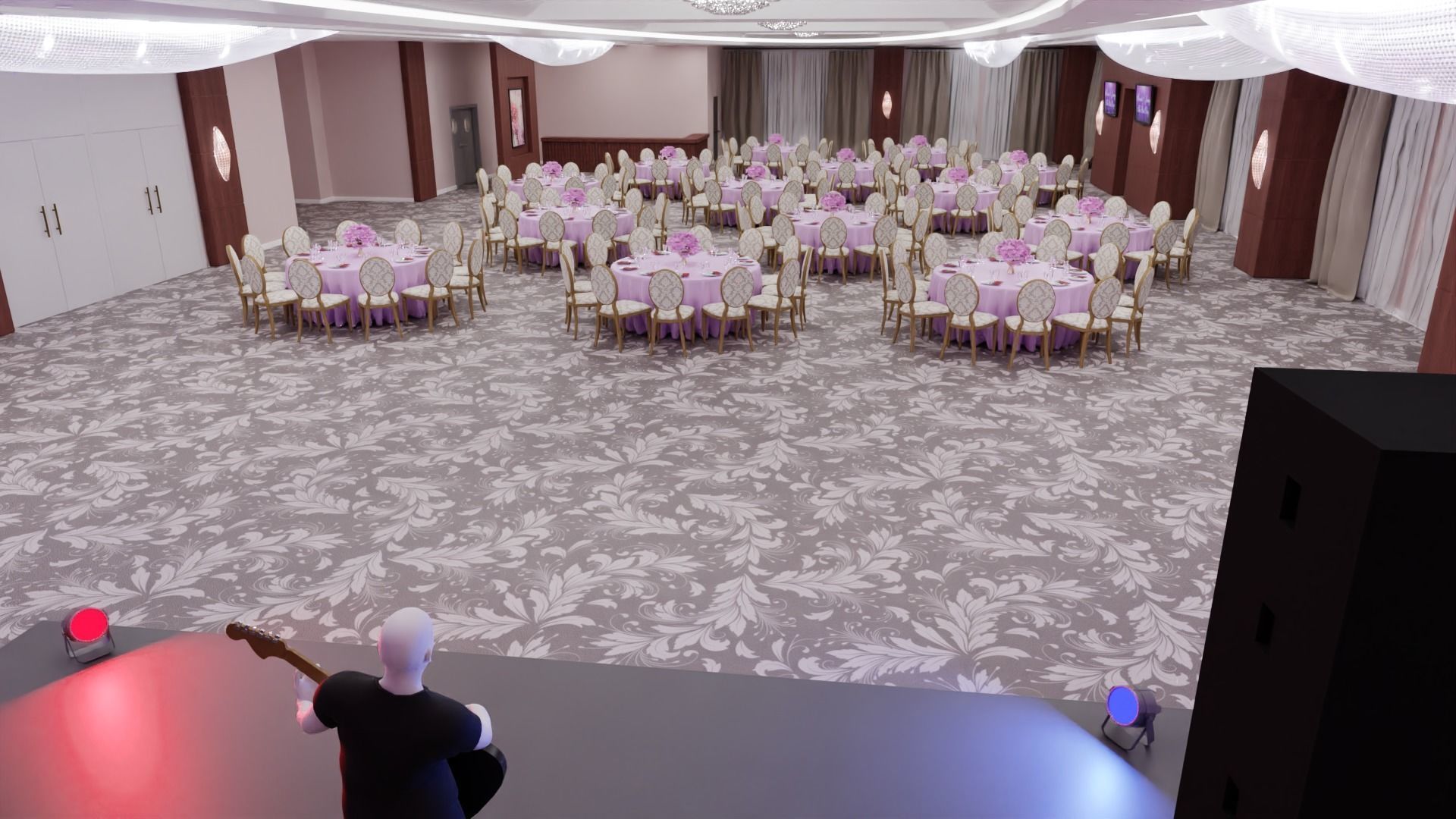 Almaty Solis banquet hall 3D model animated | CGTrader