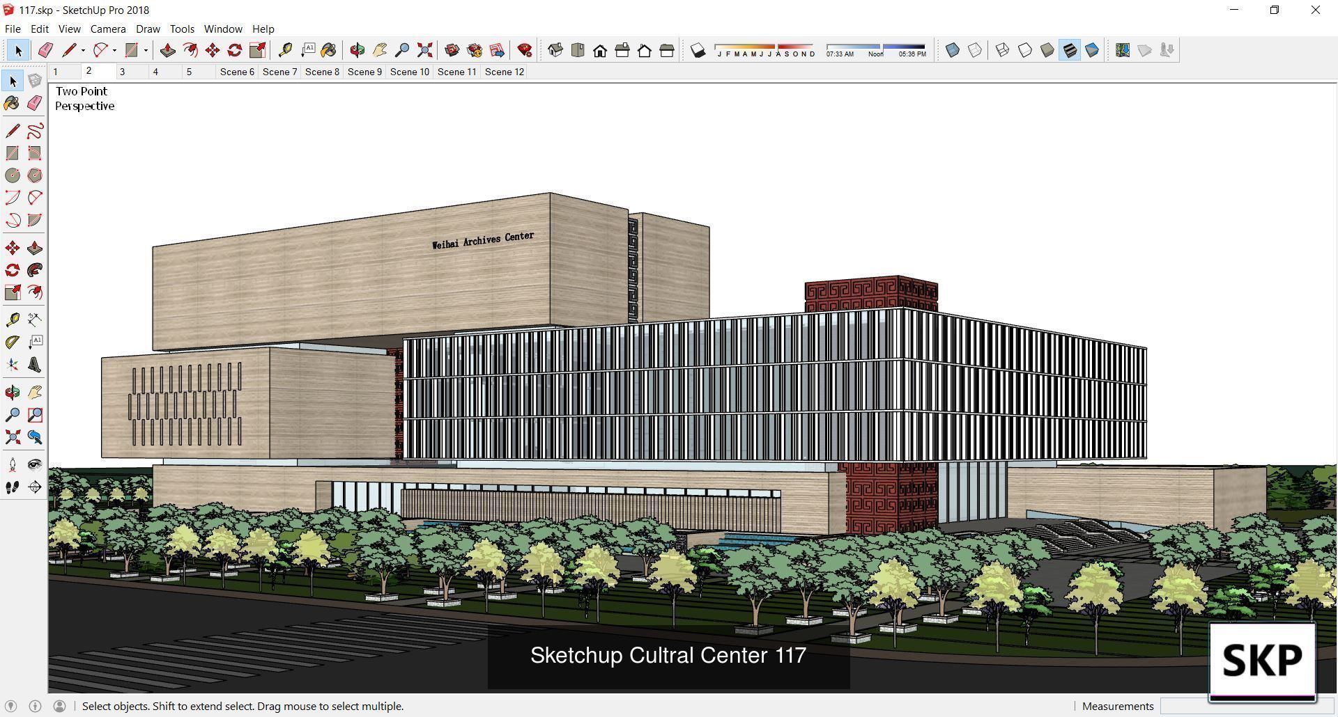 Collection 35 Sketchup Cultural Center | CGTrader