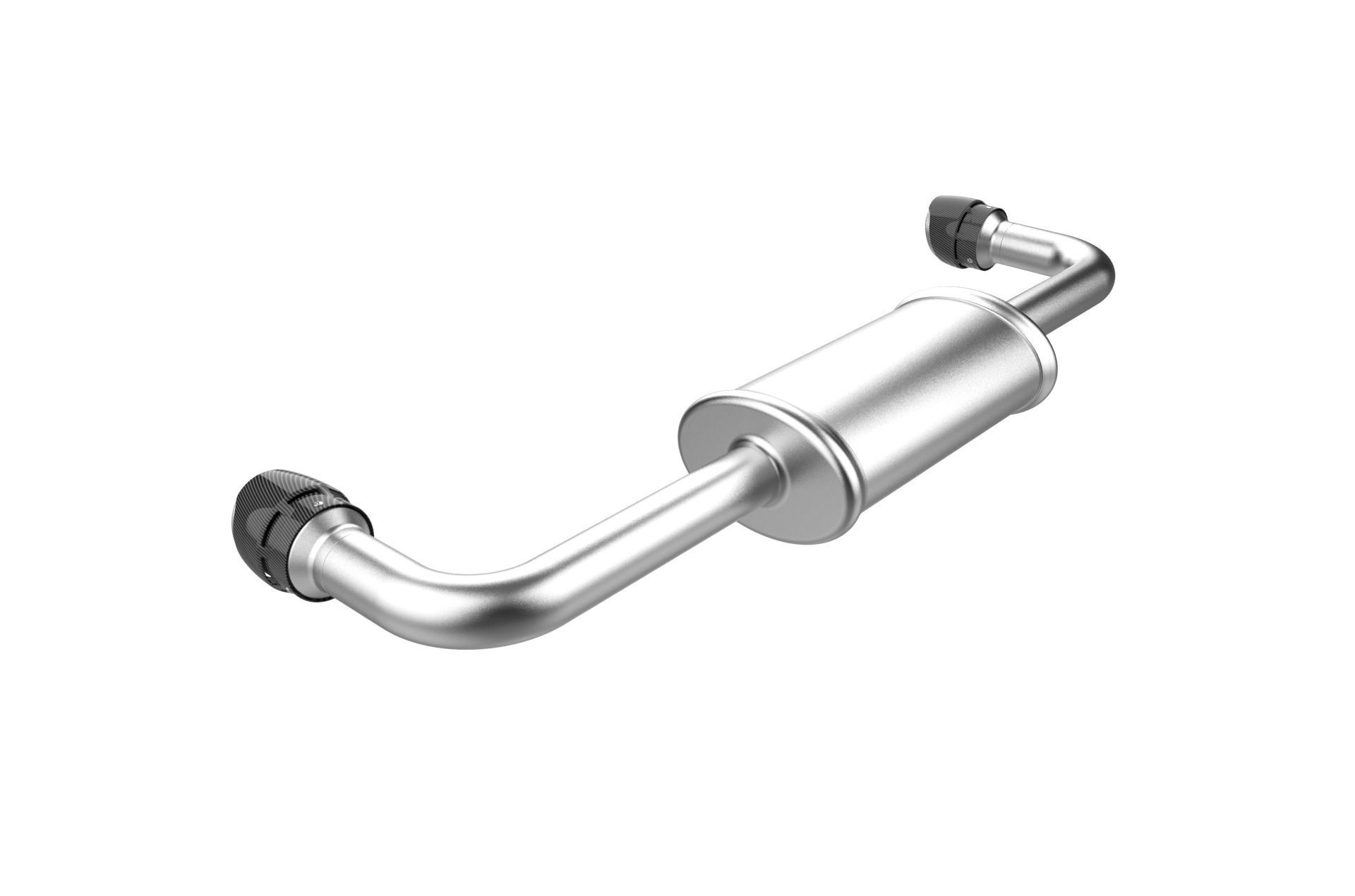 Car Exhaust with Dual Mufflers 3D model 3D printable | CGTrader