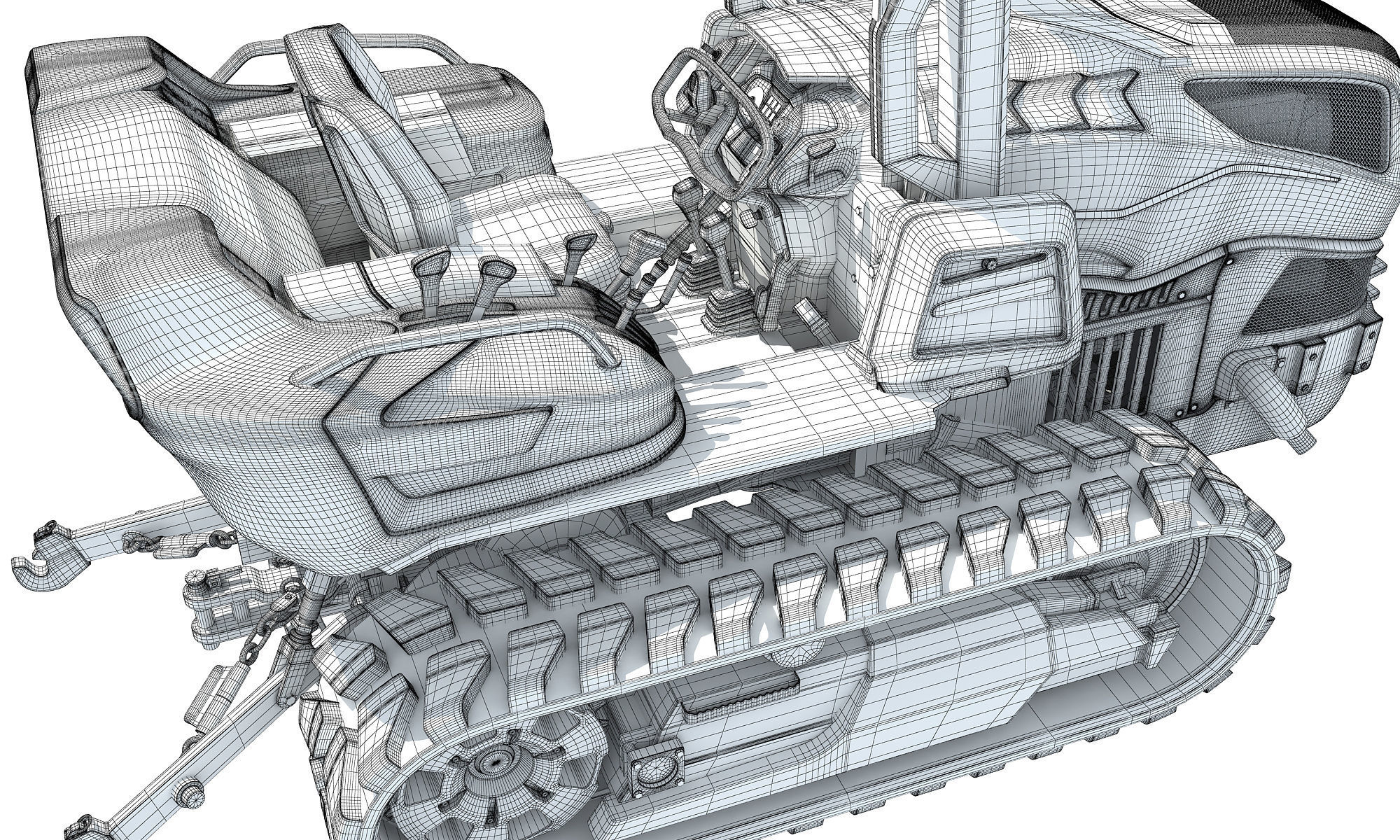 Tracked Tractor 3D model | CGTrader